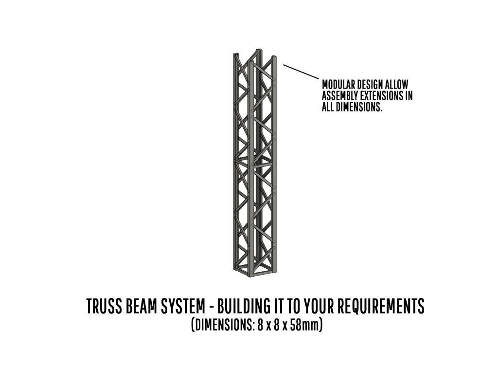 MAT-0023 Profiles Beams and Truss set 48 items H0-scale 3D model 3D ...
