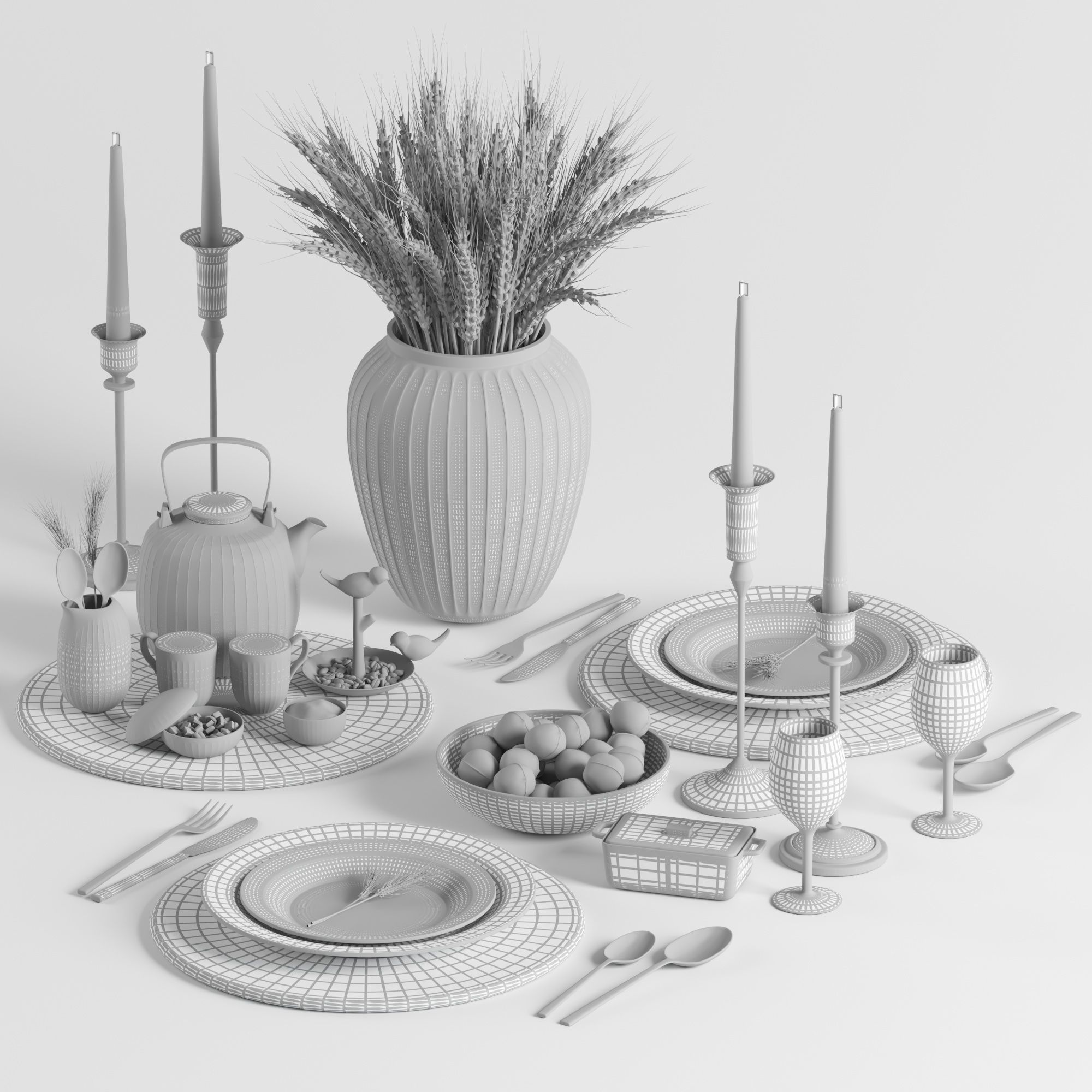 tableware set04 3D model | CGTrader