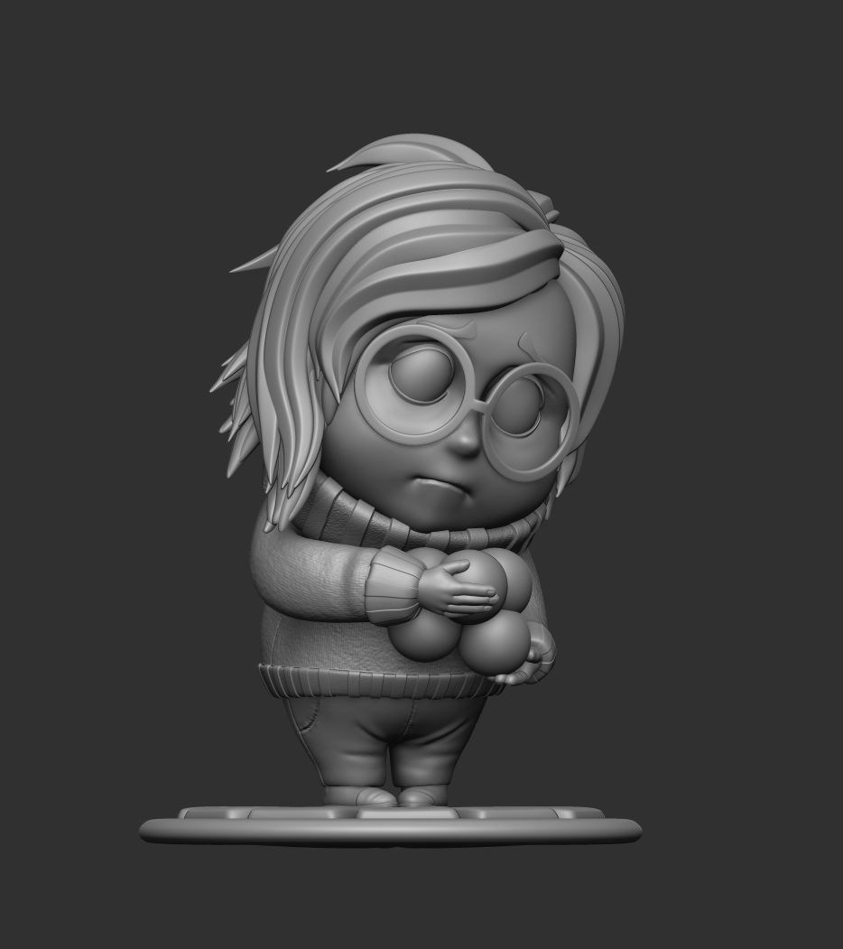 Sadness sculpture for 3d printing cartoon Inside out 3D model 3D ...
