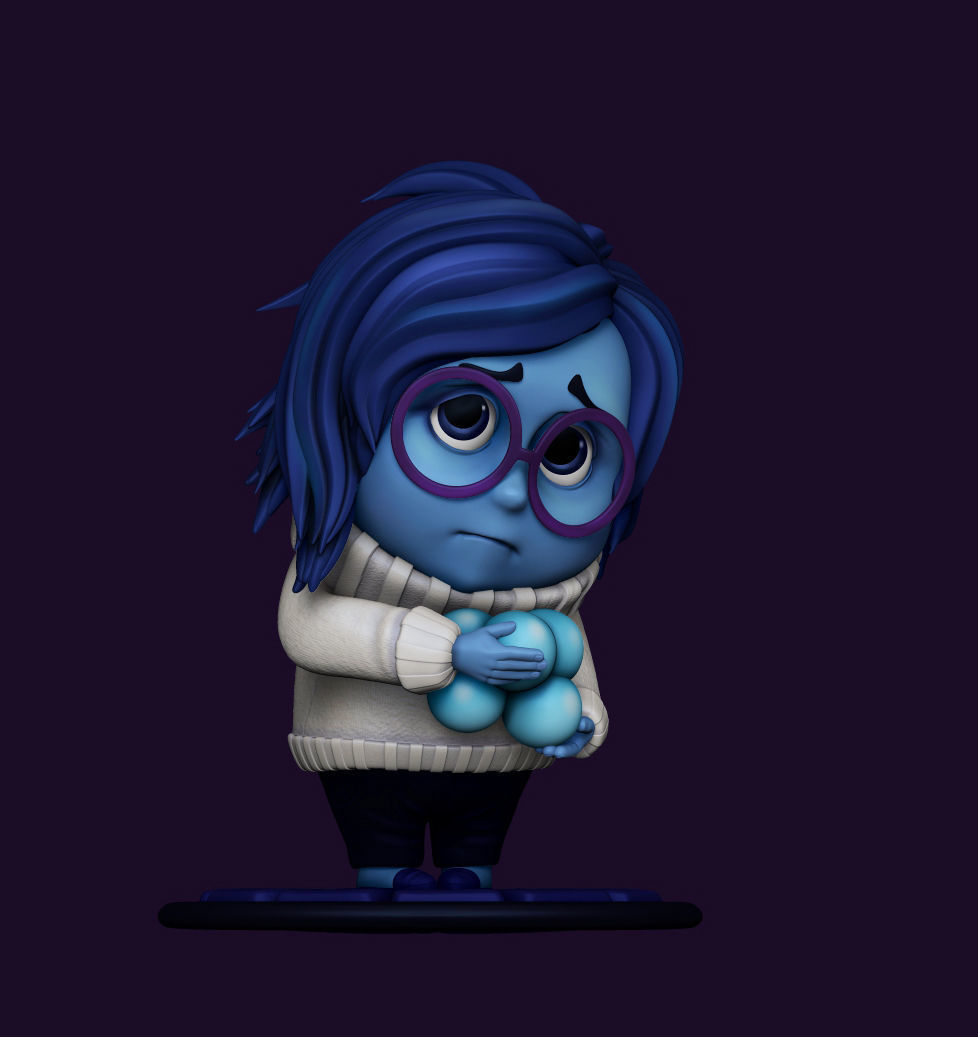 Sadness sculpture for 3d printing cartoon Inside out 3D model 3D ...
