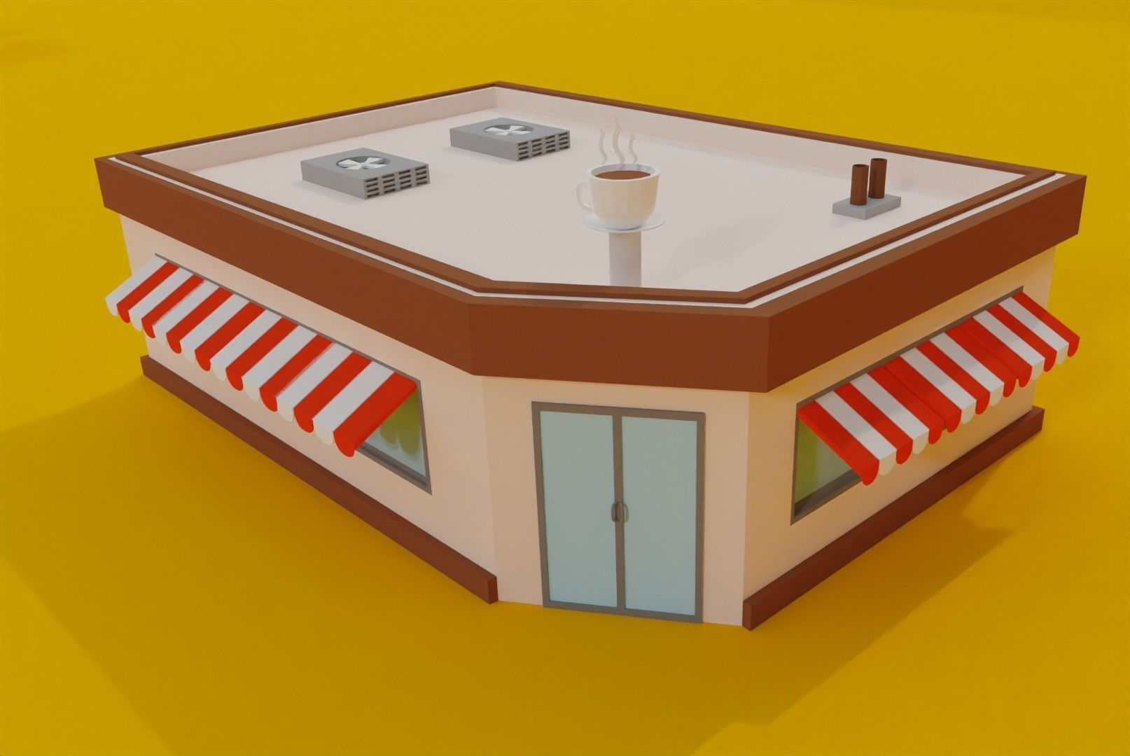 3D model low poly shops and garage VR / AR / low-poly | CGTrader