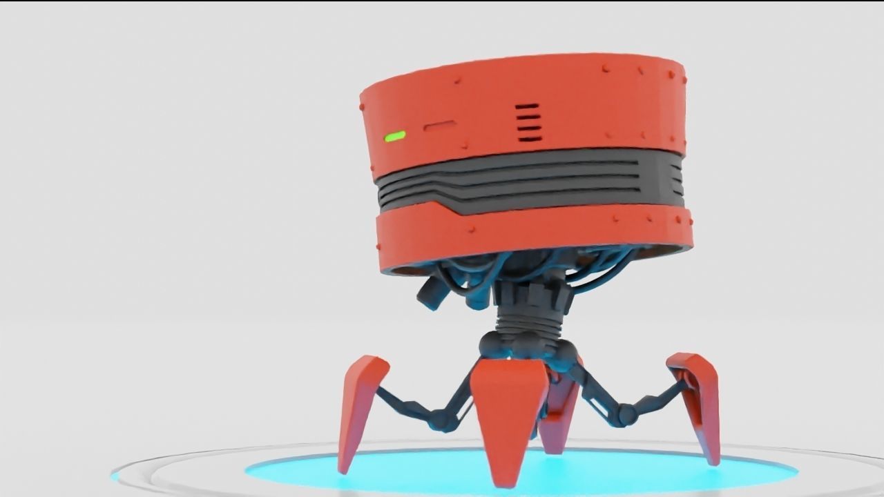 spy robot rigged - animated 3D model rigged | CGTrader