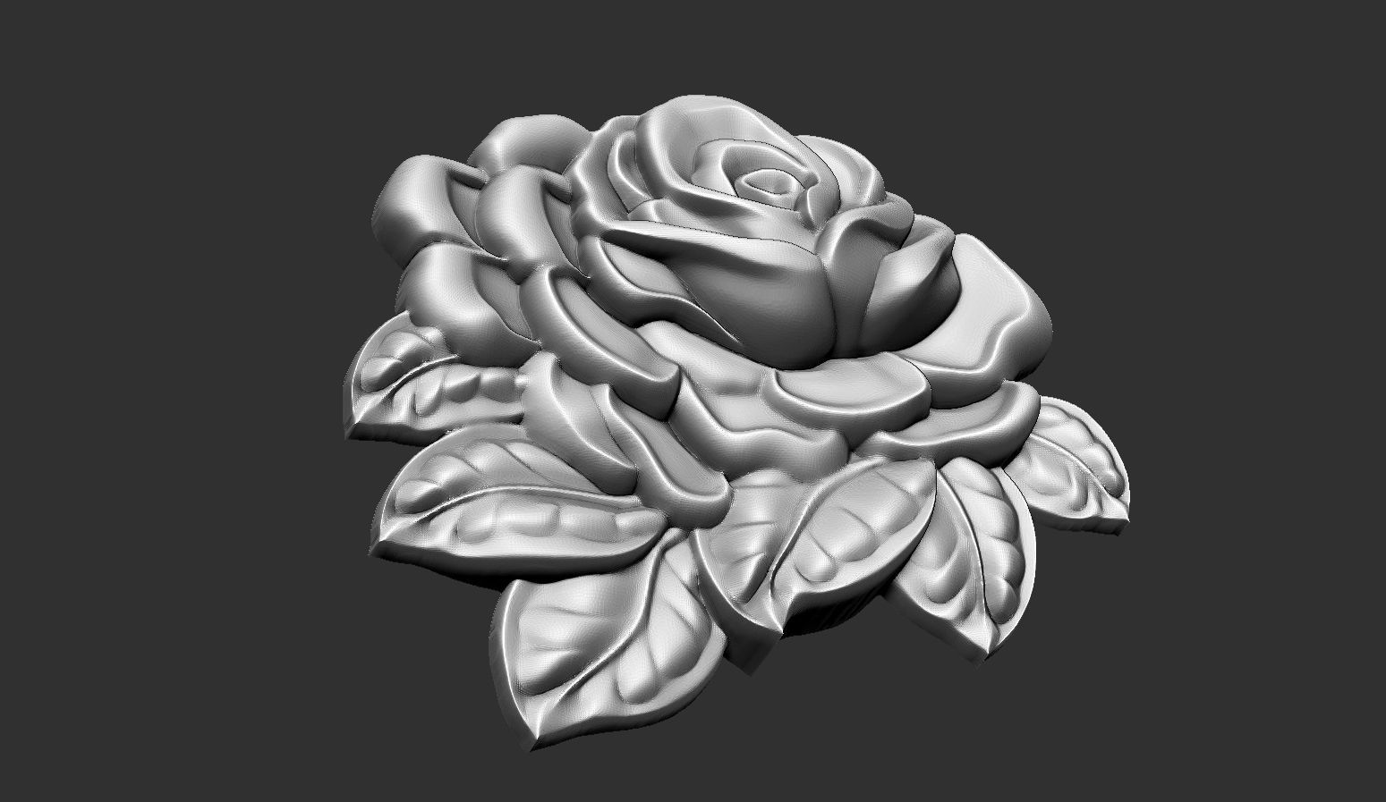 Roses relief set 3D model 3D printable | CGTrader
