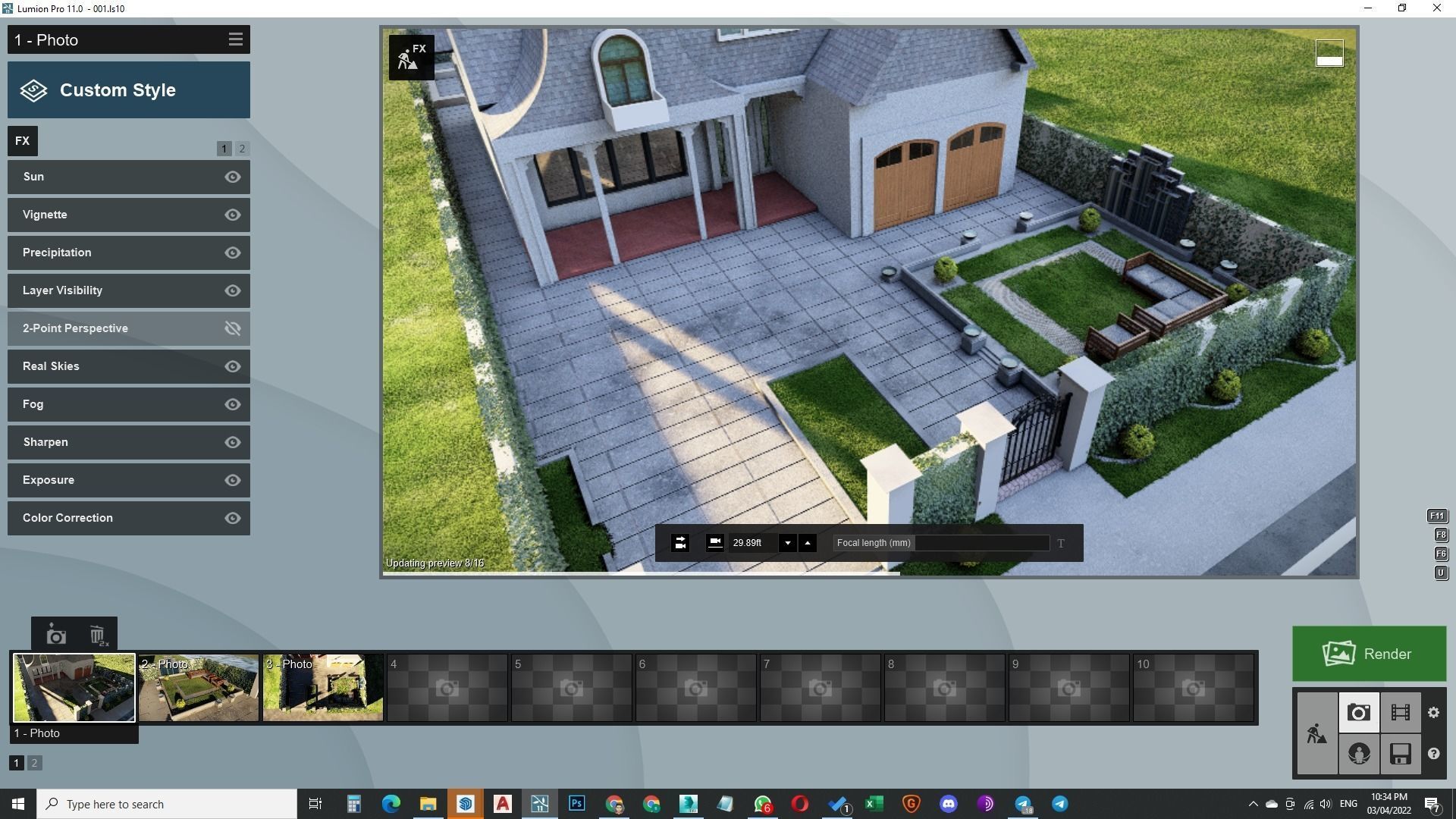 Front yard design of Residential house 3d model 3D model | CGTrader