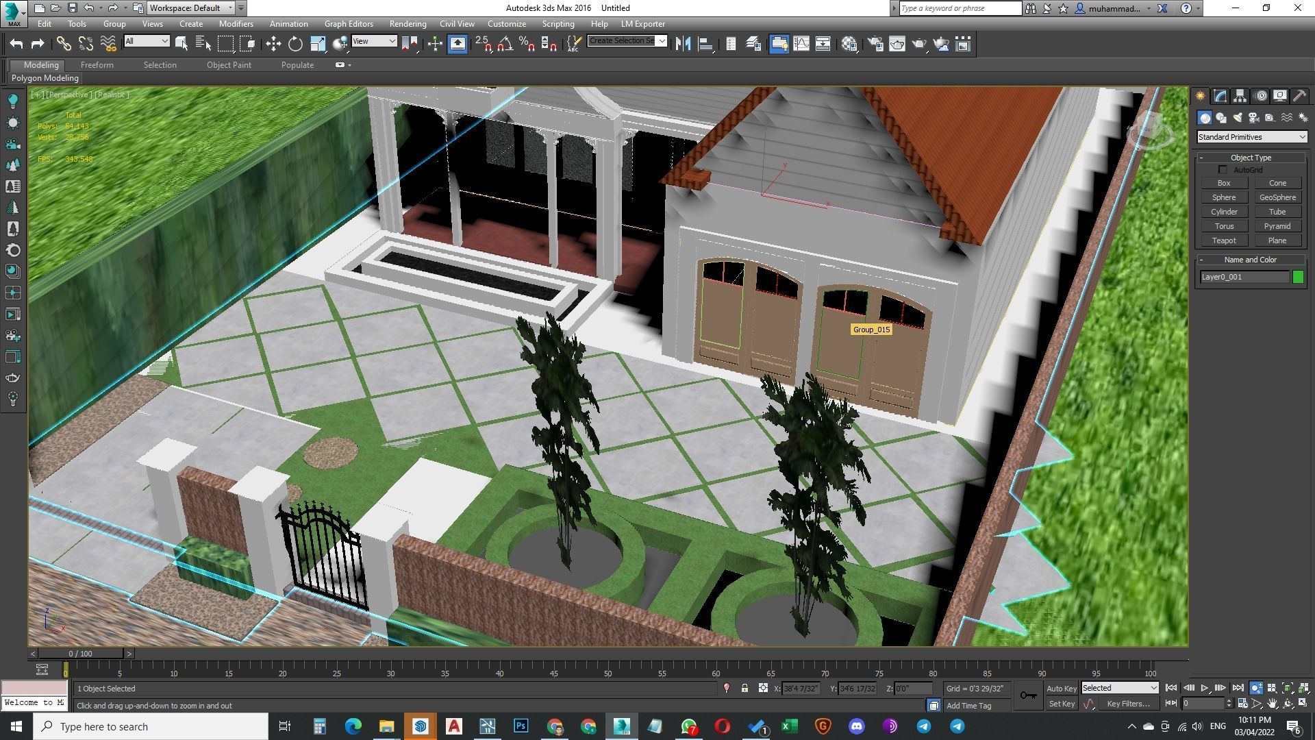 Front yard design of Residential house 3d model 3D model | CGTrader