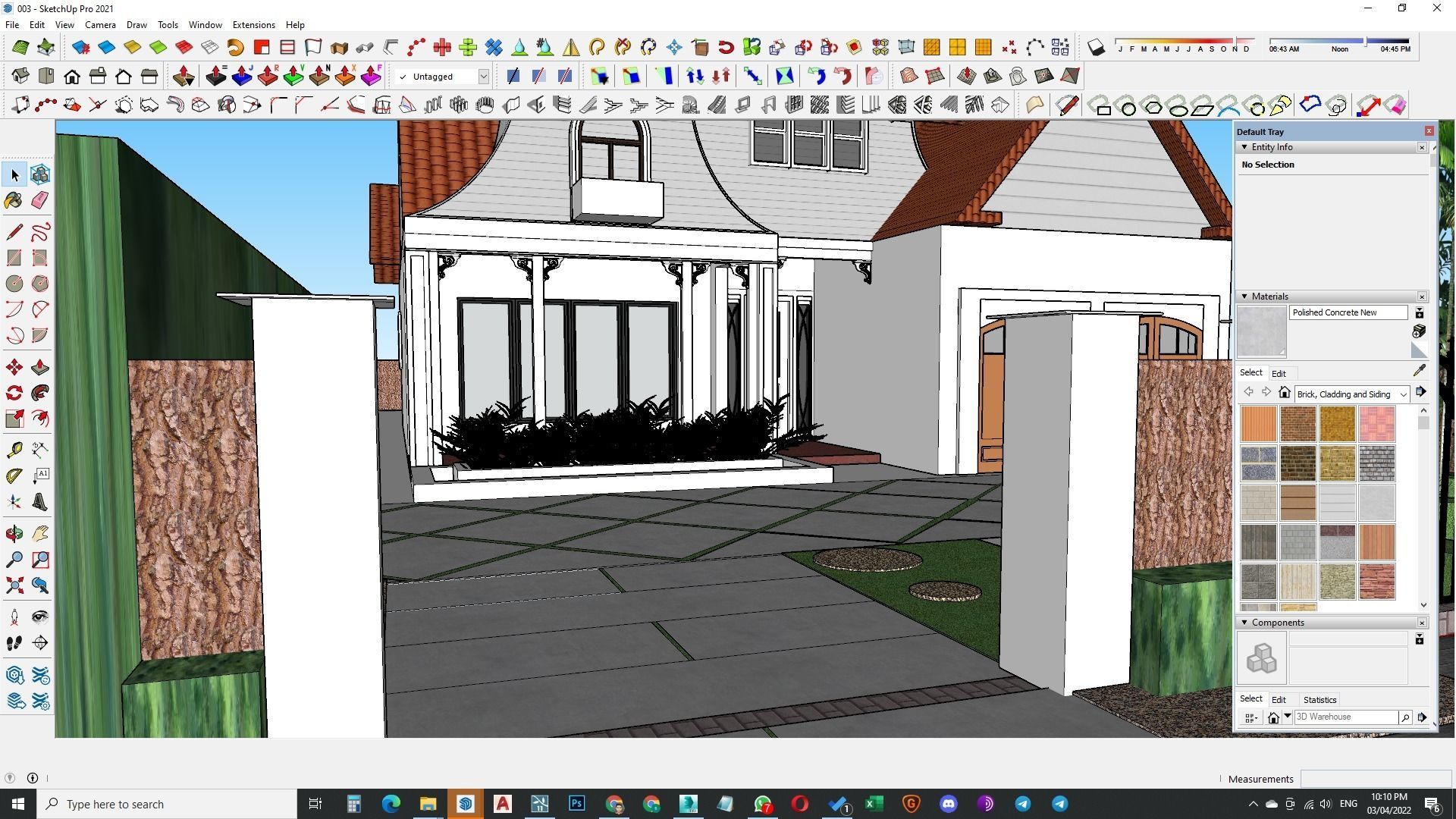 Front yard design of Residential house 3d model 3D model | CGTrader