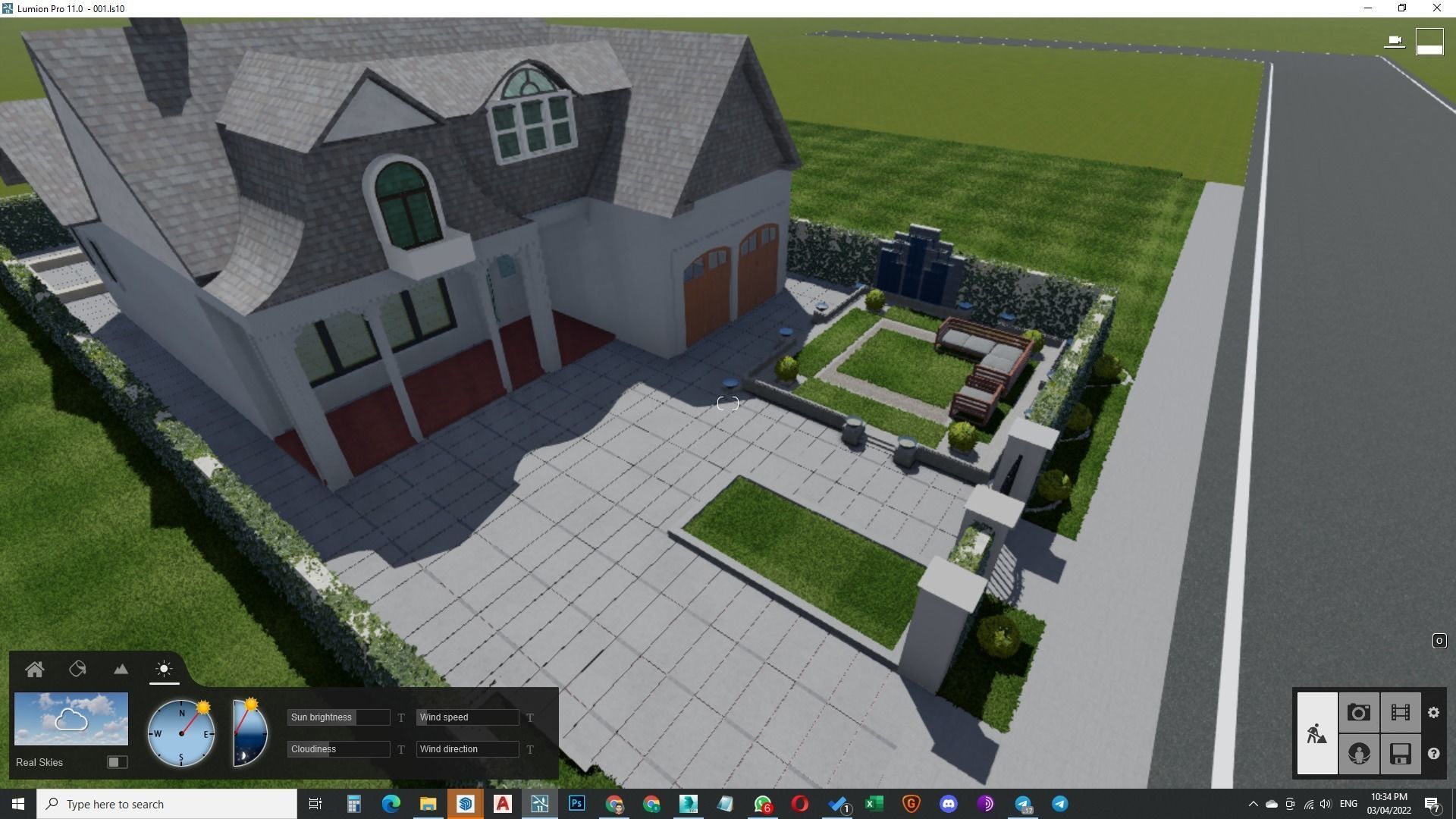 Front yard design of Residential house 3d model 3D model | CGTrader