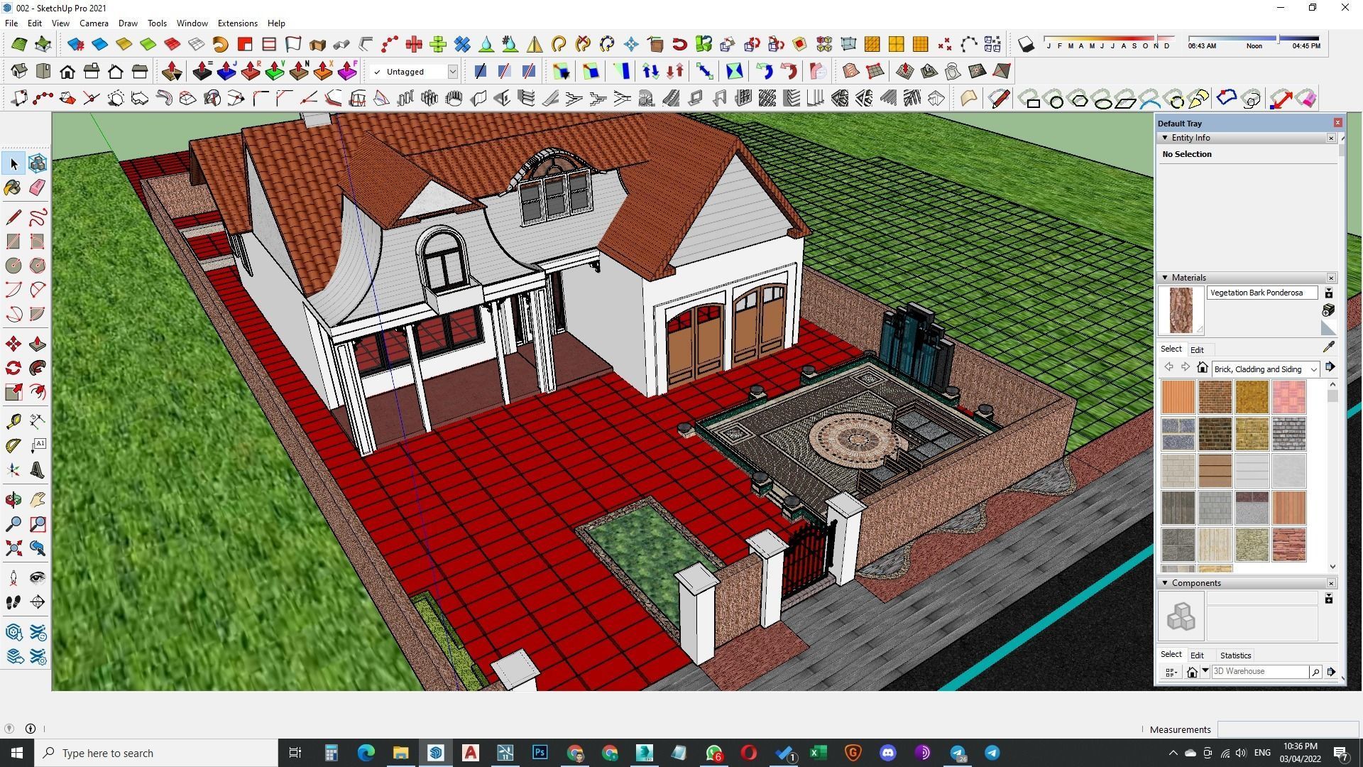 Front yard design of Residential house 3d model 3D model | CGTrader