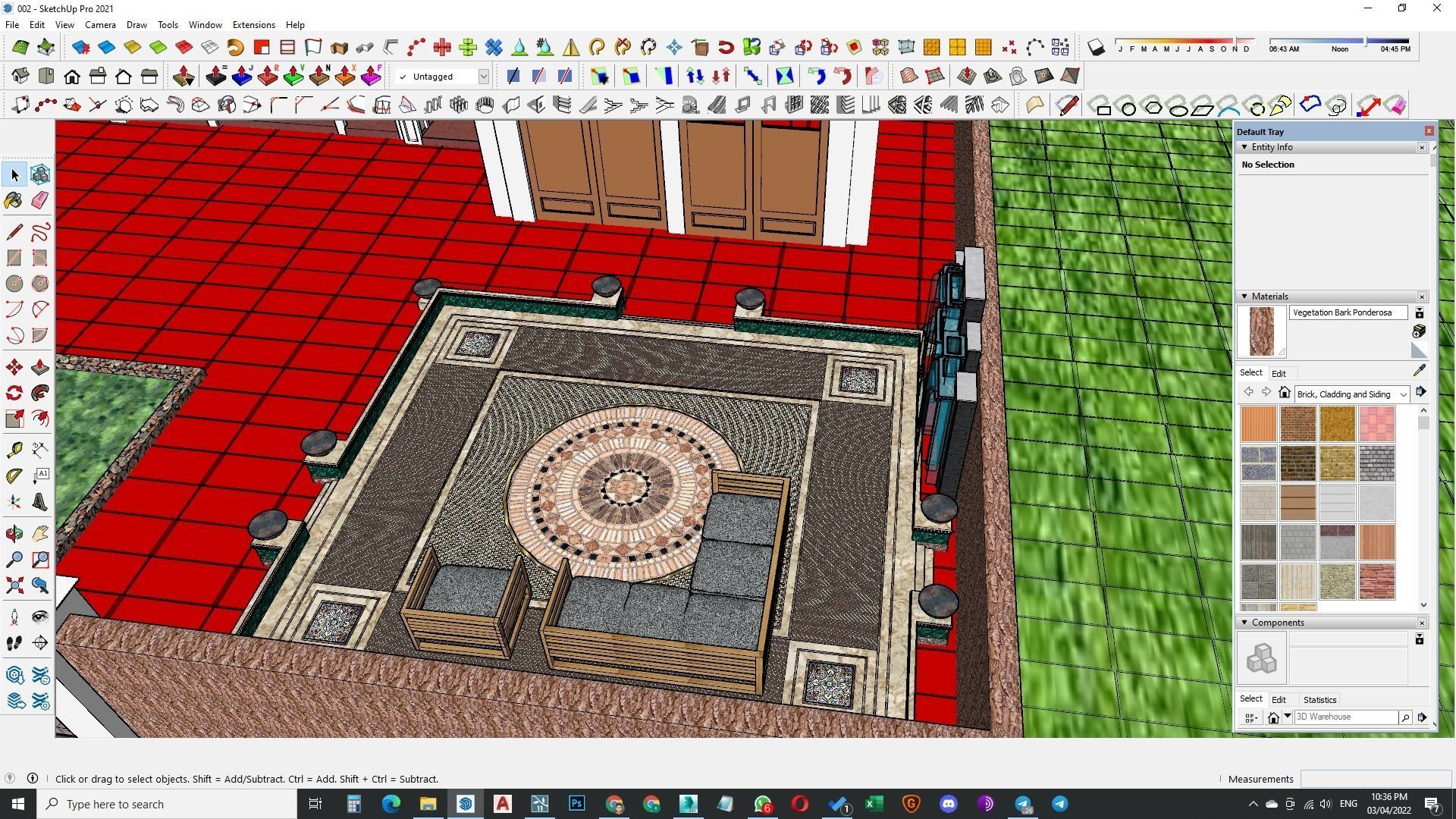Front yard design of Residential house 3d model 3D model | CGTrader