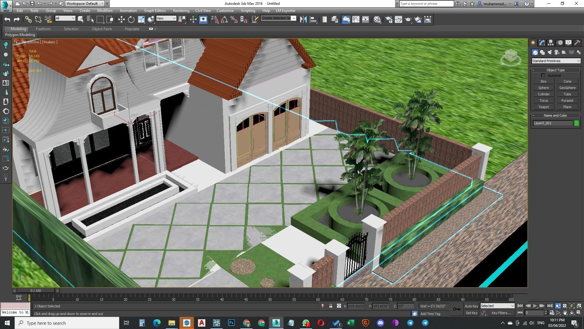 Front yard design of Residential house 3d model 3D model | CGTrader