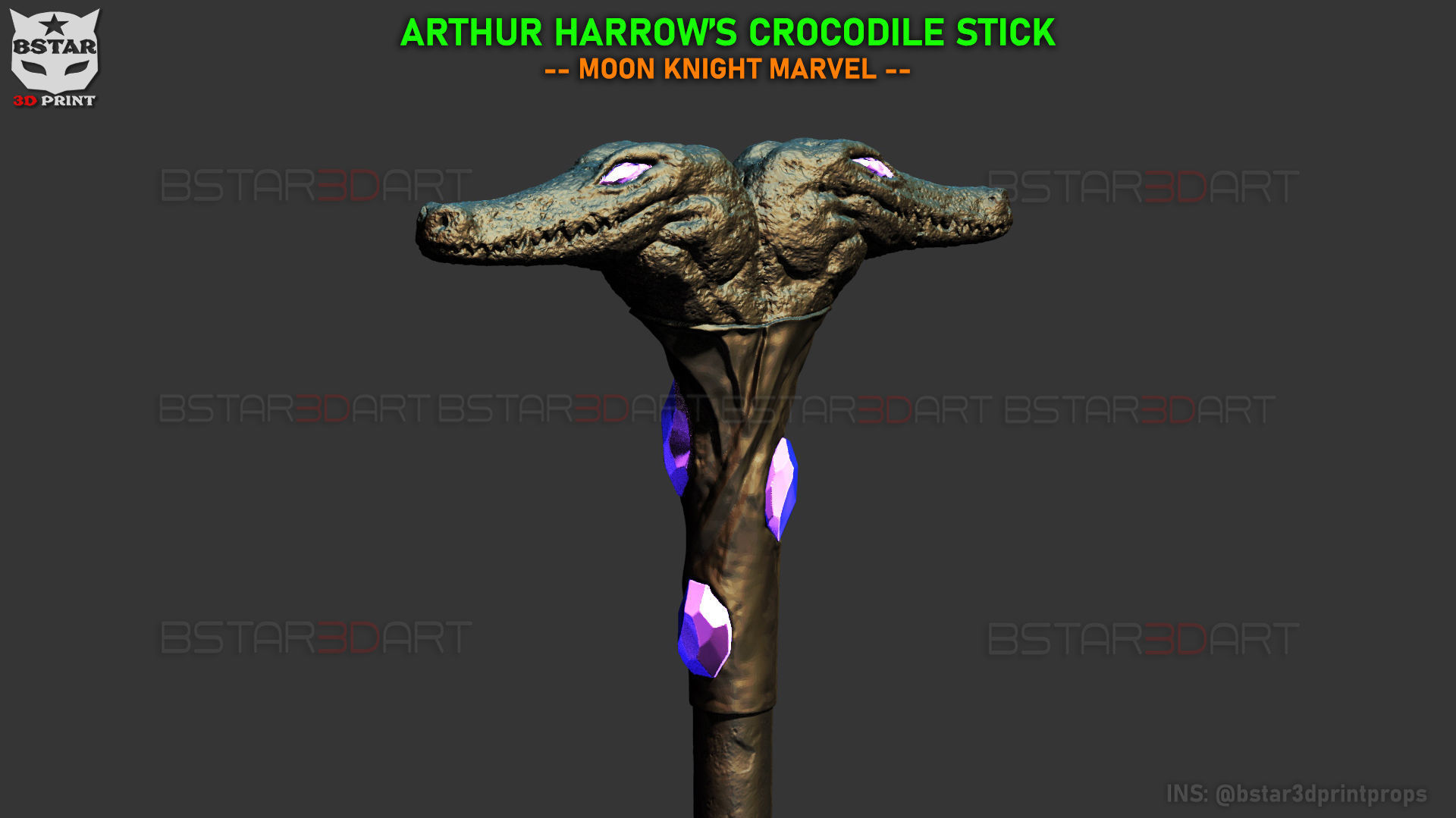 Crocodile Stick Of Arthur Harrow - Moon Knight Marvel 3D model 3D ...