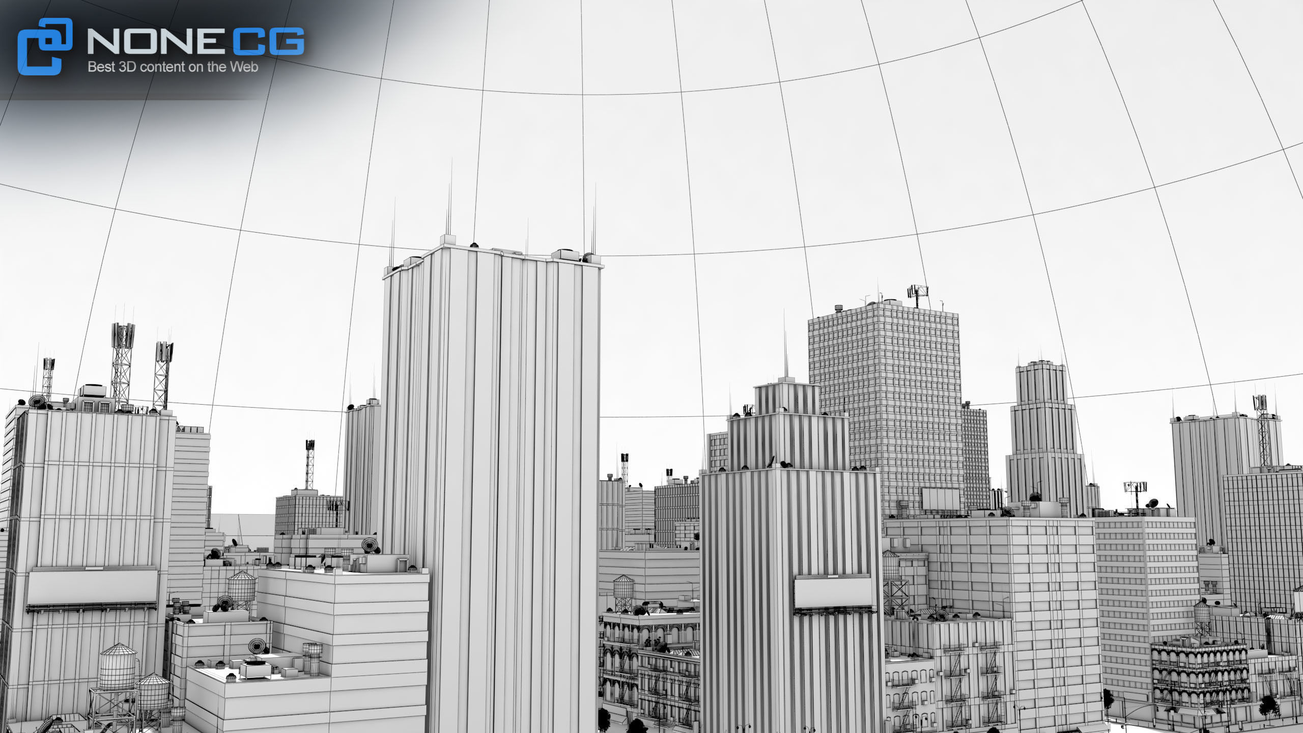 3D model NYC - 8 Blocks - 68 Buildings V2 VR / AR / low-poly | CGTrader