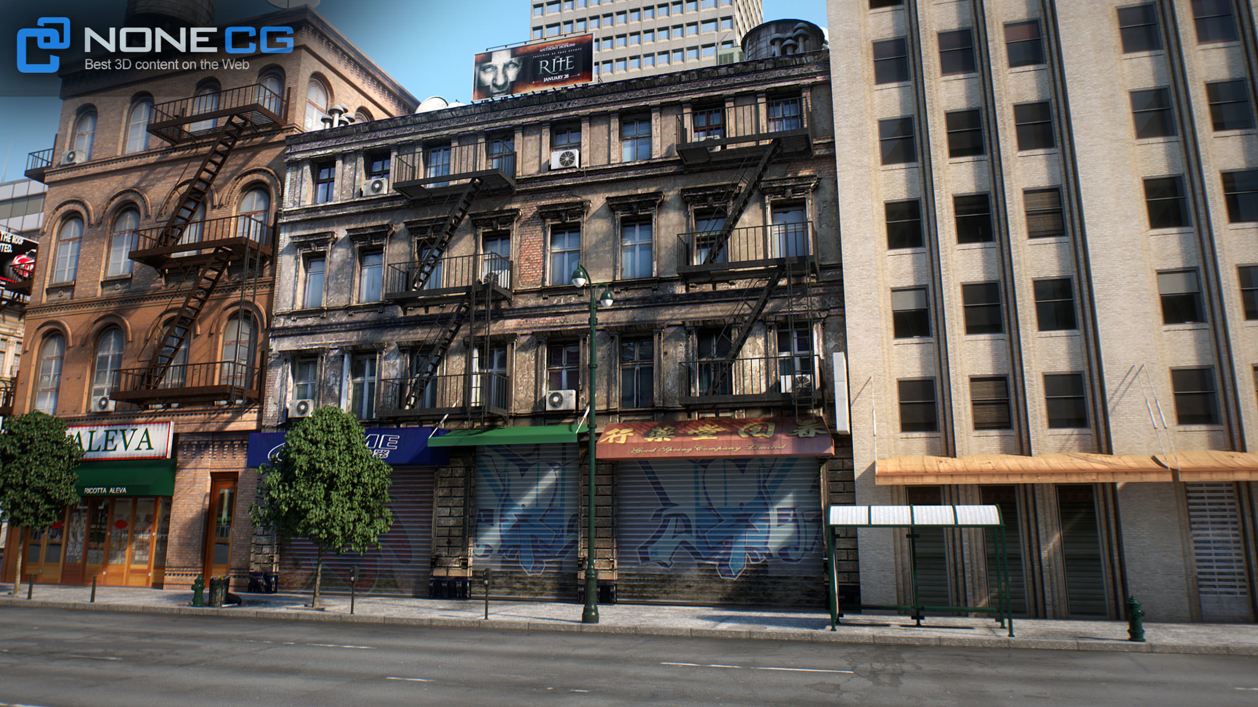 3D model NYC - 8 Blocks - 68 Buildings V2 VR / AR / low-poly | CGTrader