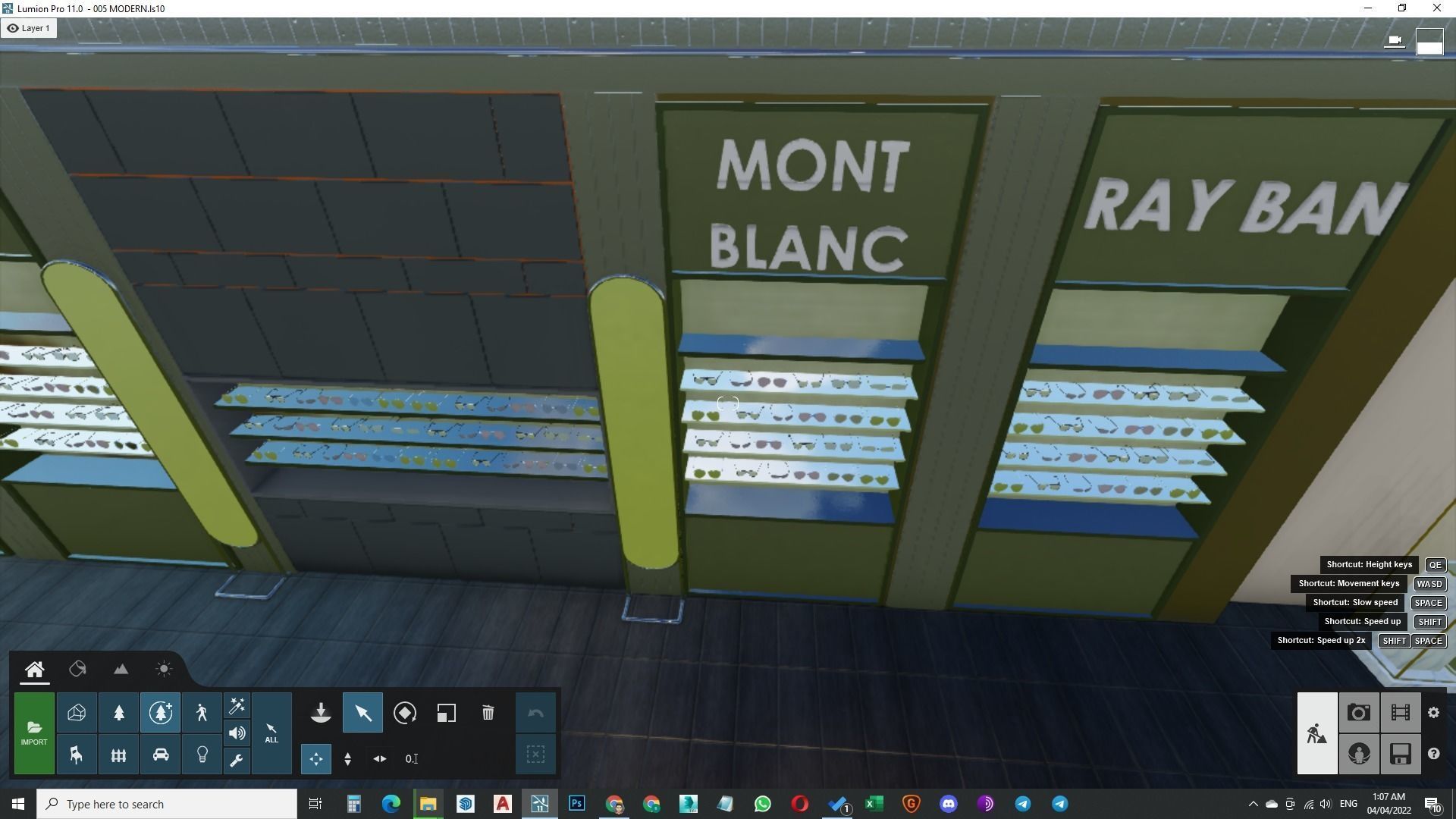 Modern optic shop interior design 3d model 3D model | CGTrader