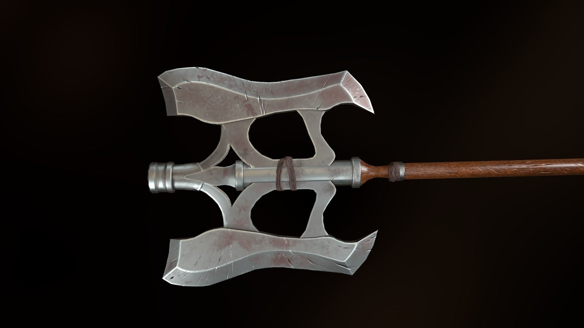 Heavy Battle Axe Stylized - PBR Low Poly Model free VR / AR / low-poly ...