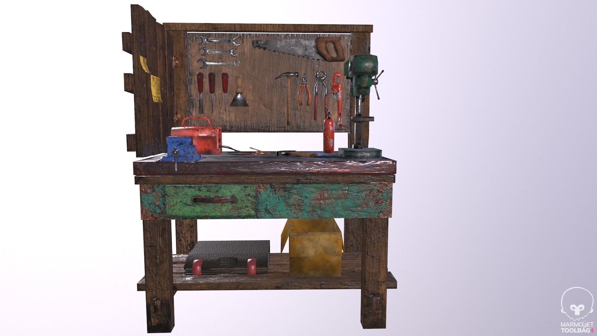 3D model Workbench with tools VR / AR / low-poly | CGTrader