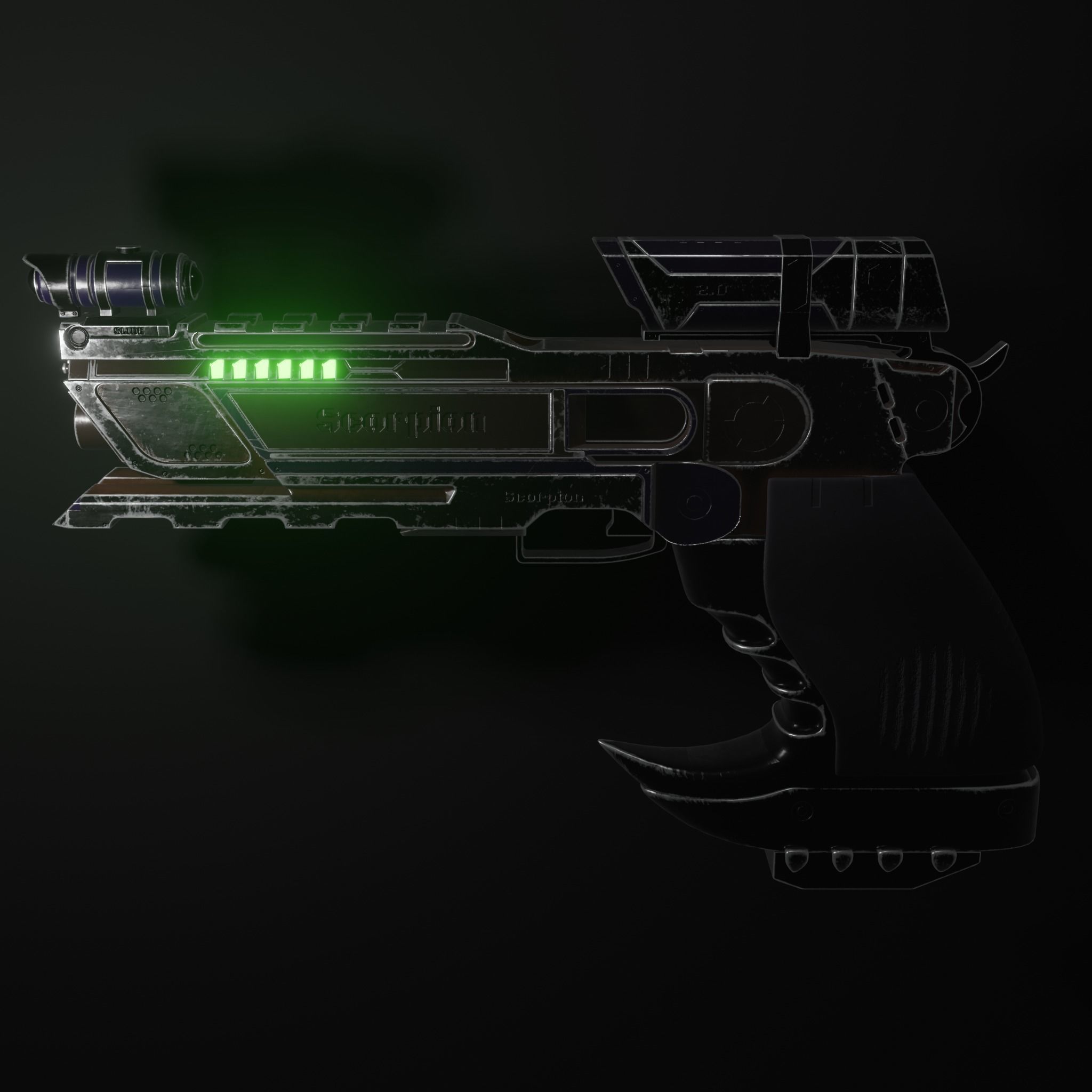 3D model Scorpion Custom Sci-fi Gun Design VR / AR / low-poly | CGTrader