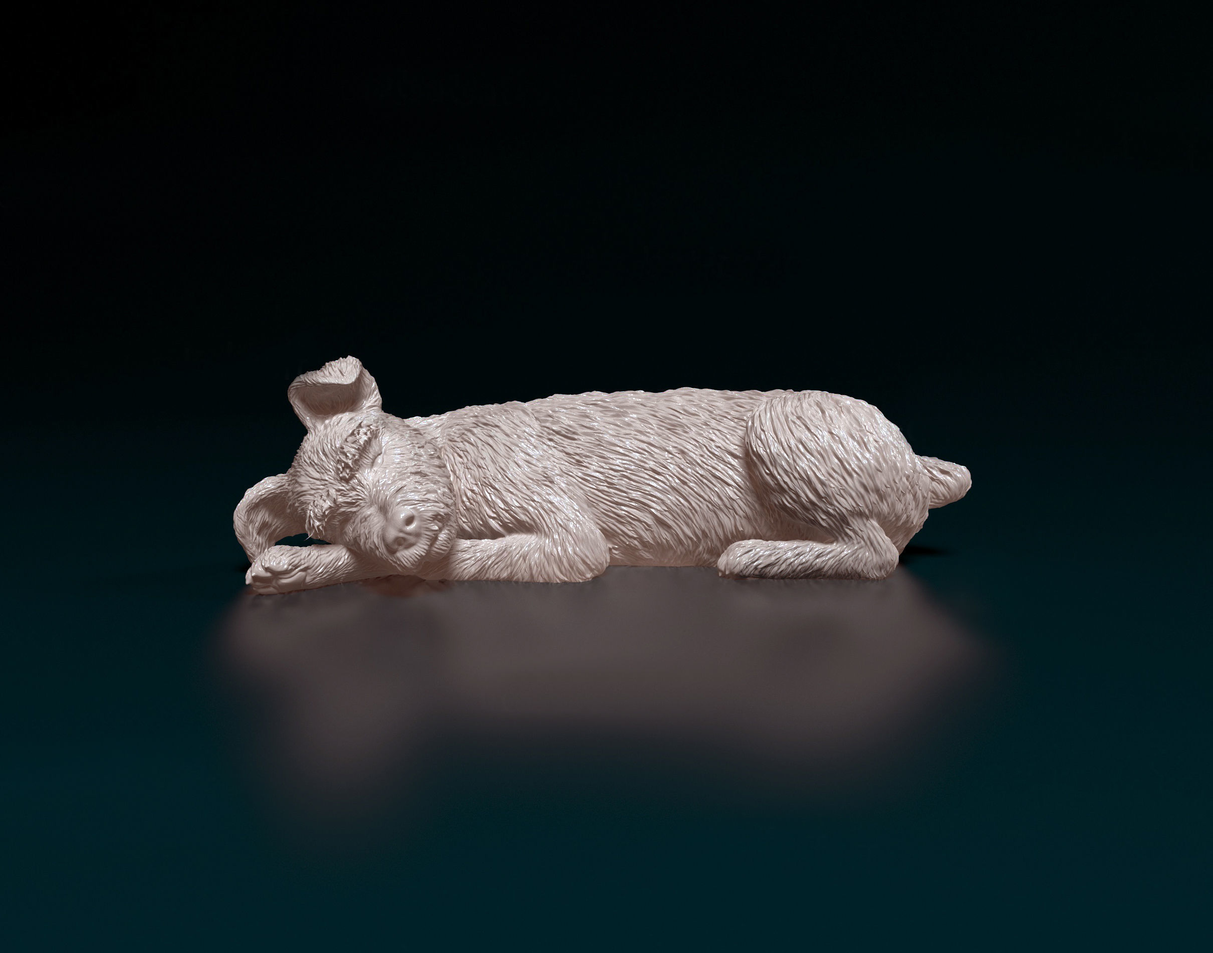 Sleeping Schnauzer 3D model 3D printable | CGTrader