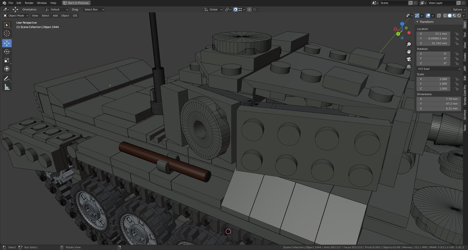 LEGO Cromwell Tank 3D model | CGTrader