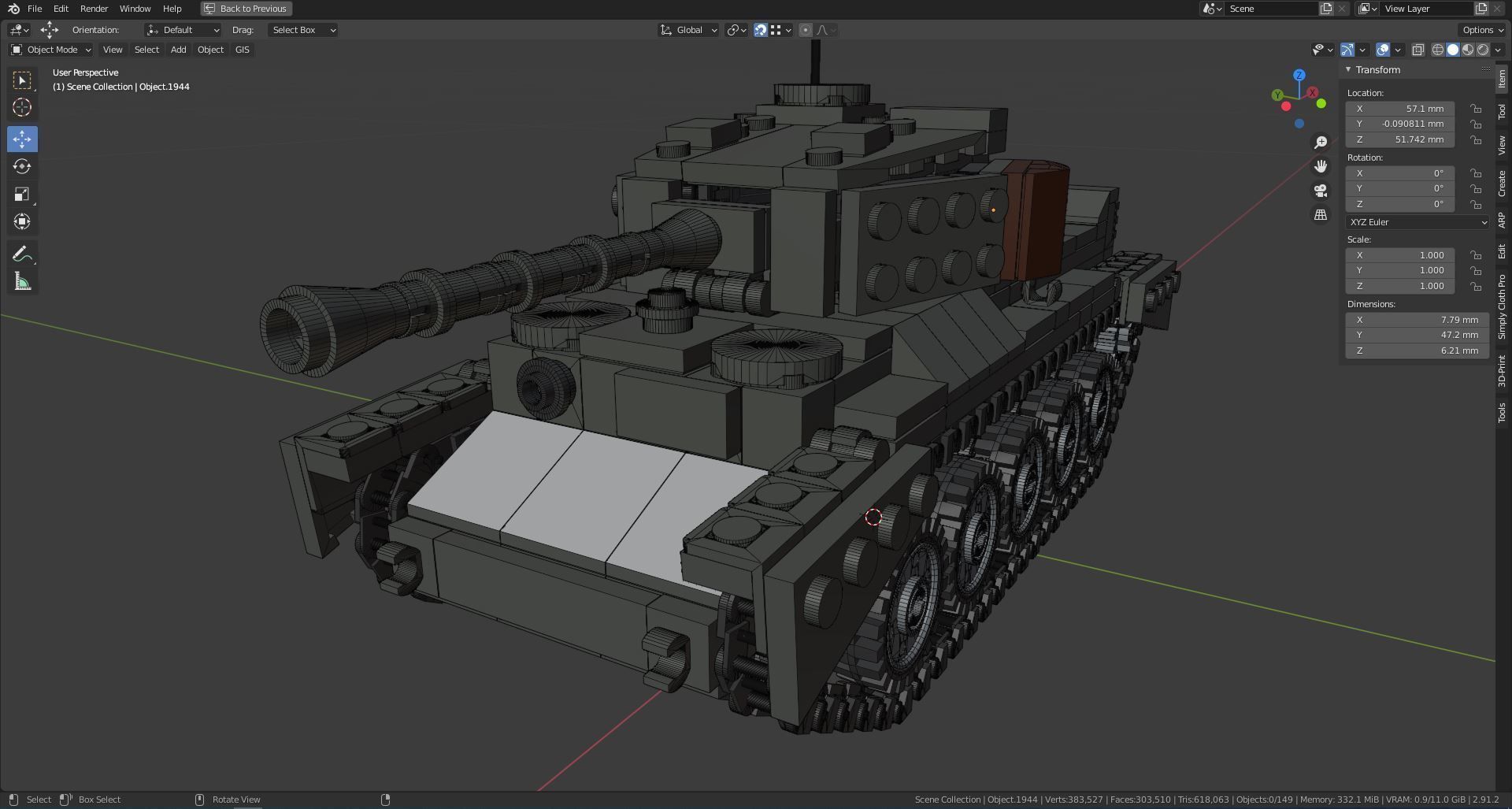 LEGO Cromwell Tank 3D model | CGTrader