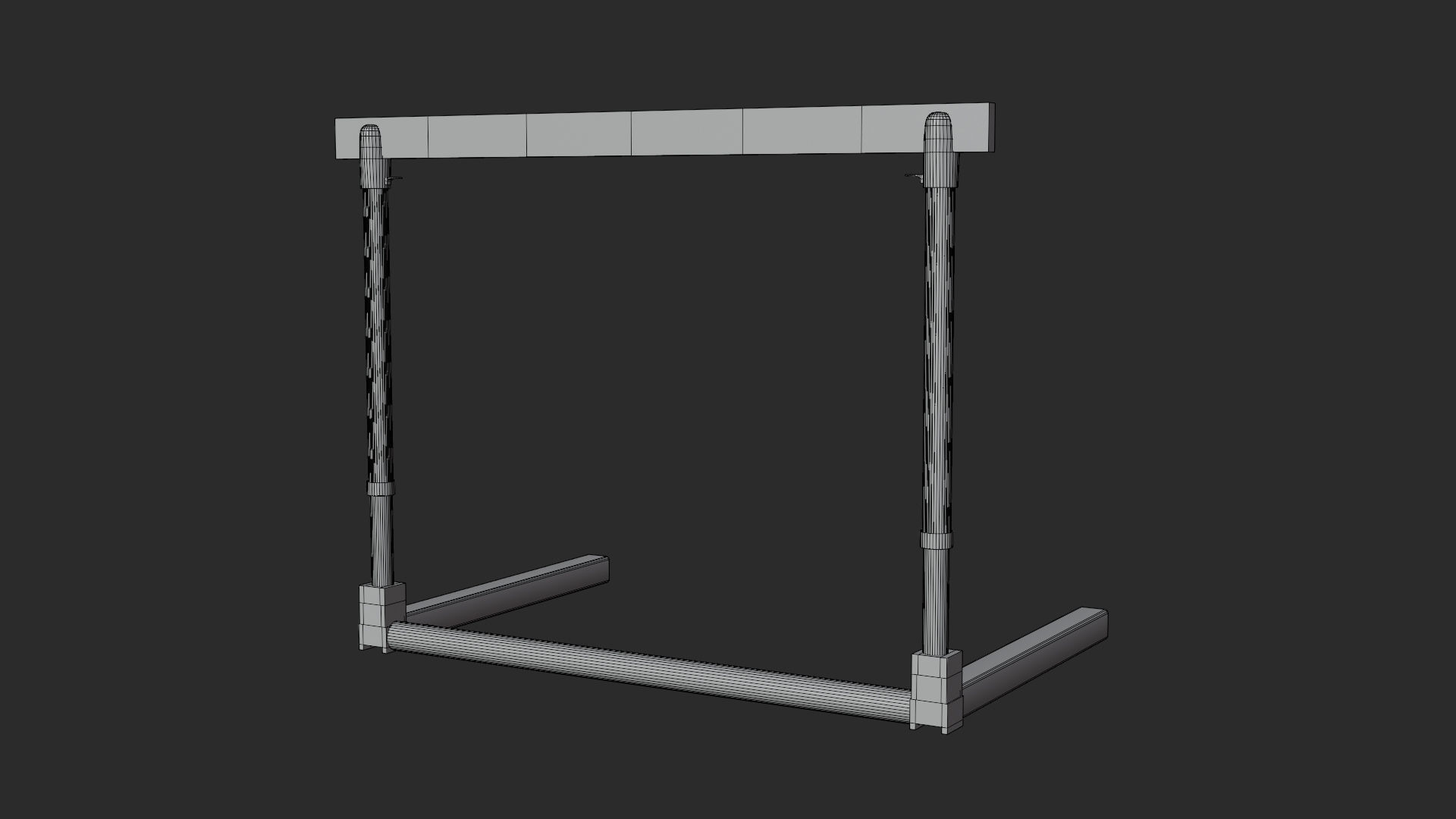 Hurdle barrier with stripes 3D model | CGTrader