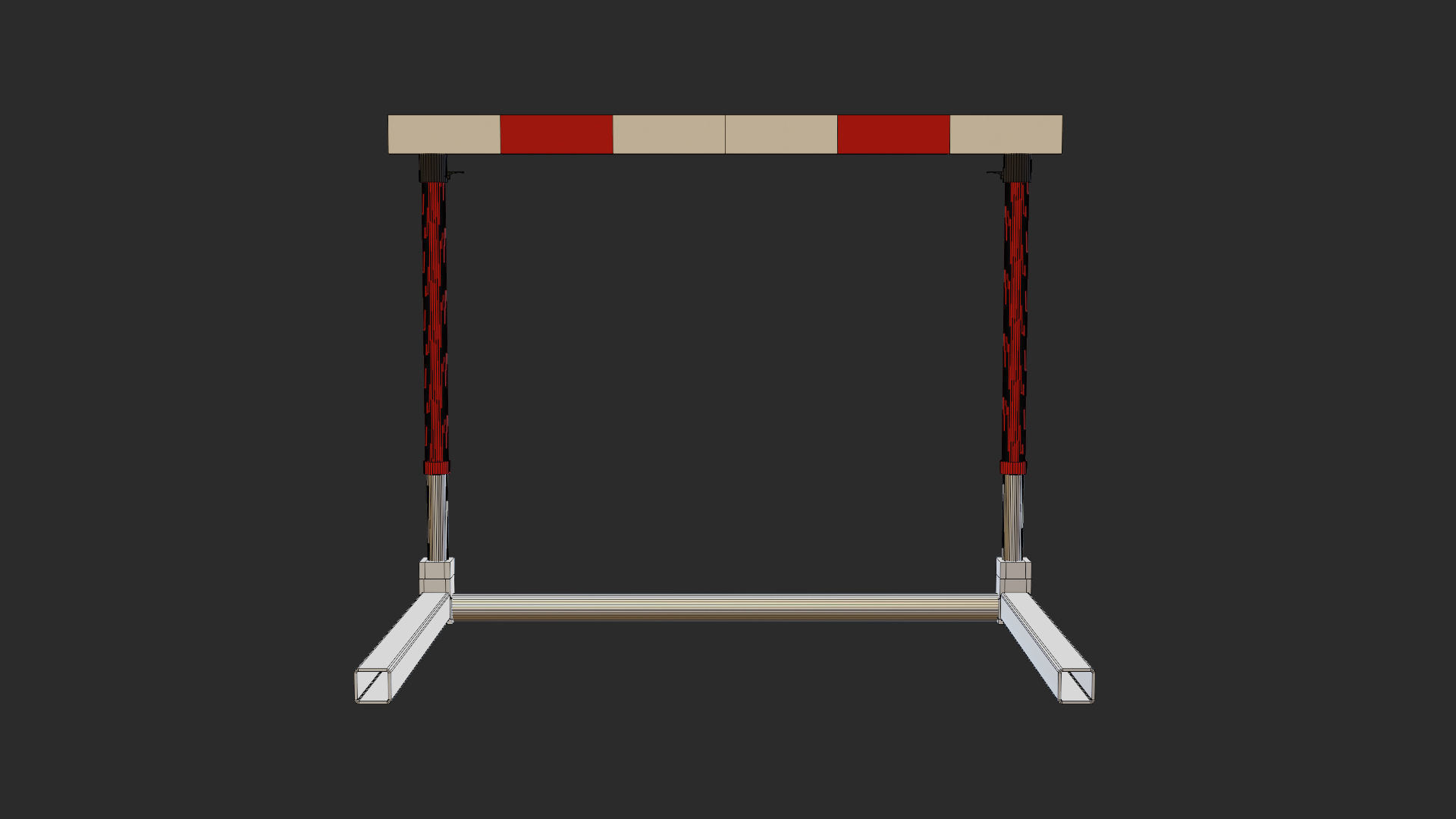 Hurdle barrier with stripes 3D model | CGTrader