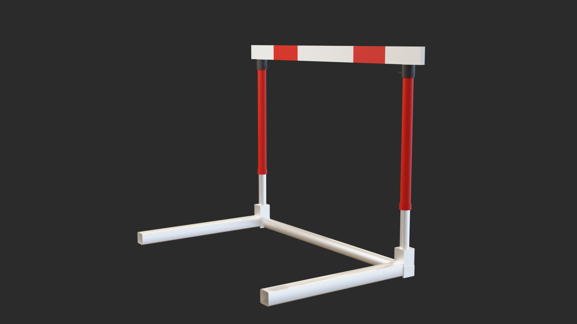 Hurdle barrier with stripes 3D model | CGTrader