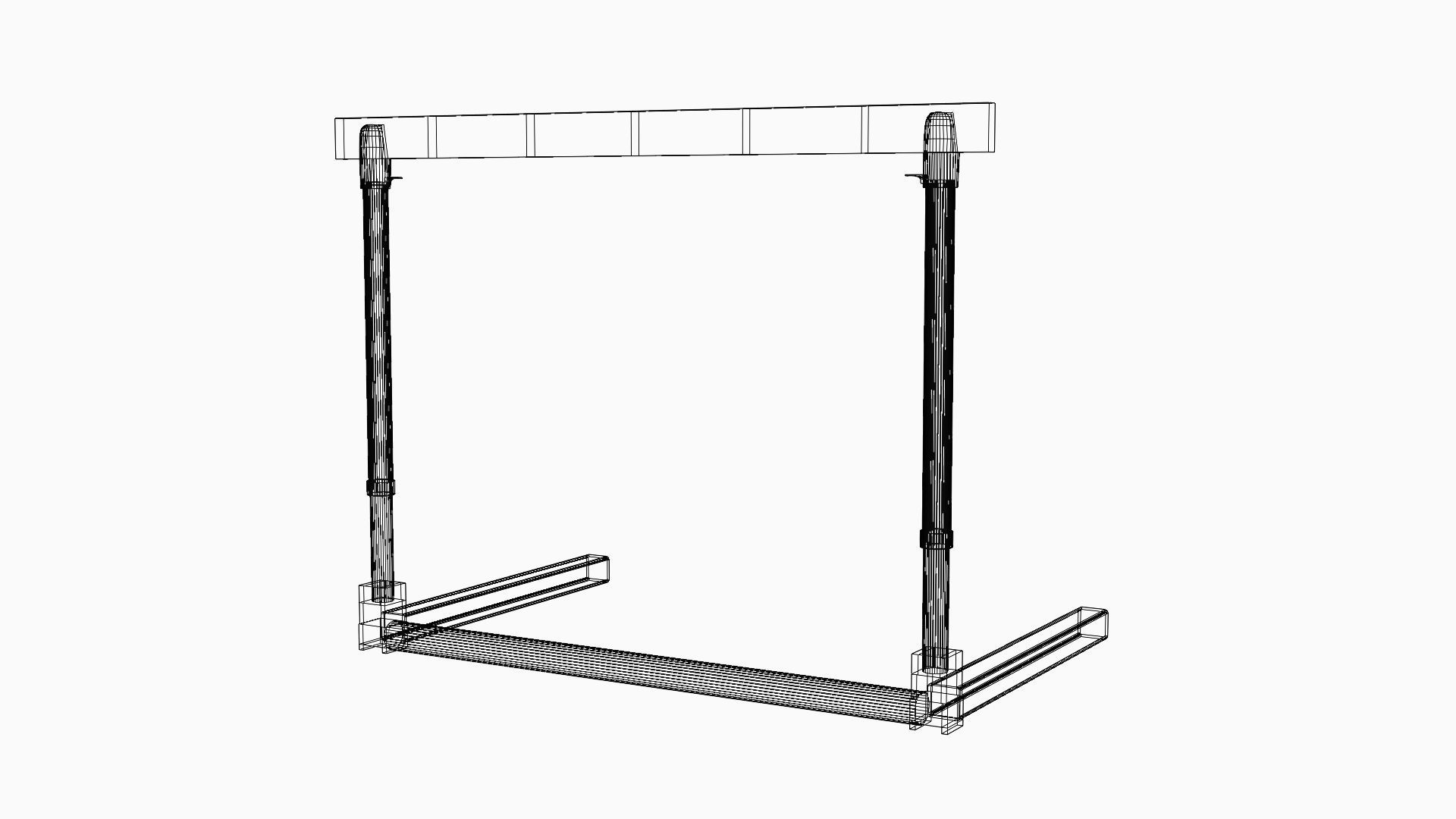 Hurdle barrier with stripes 3D model | CGTrader