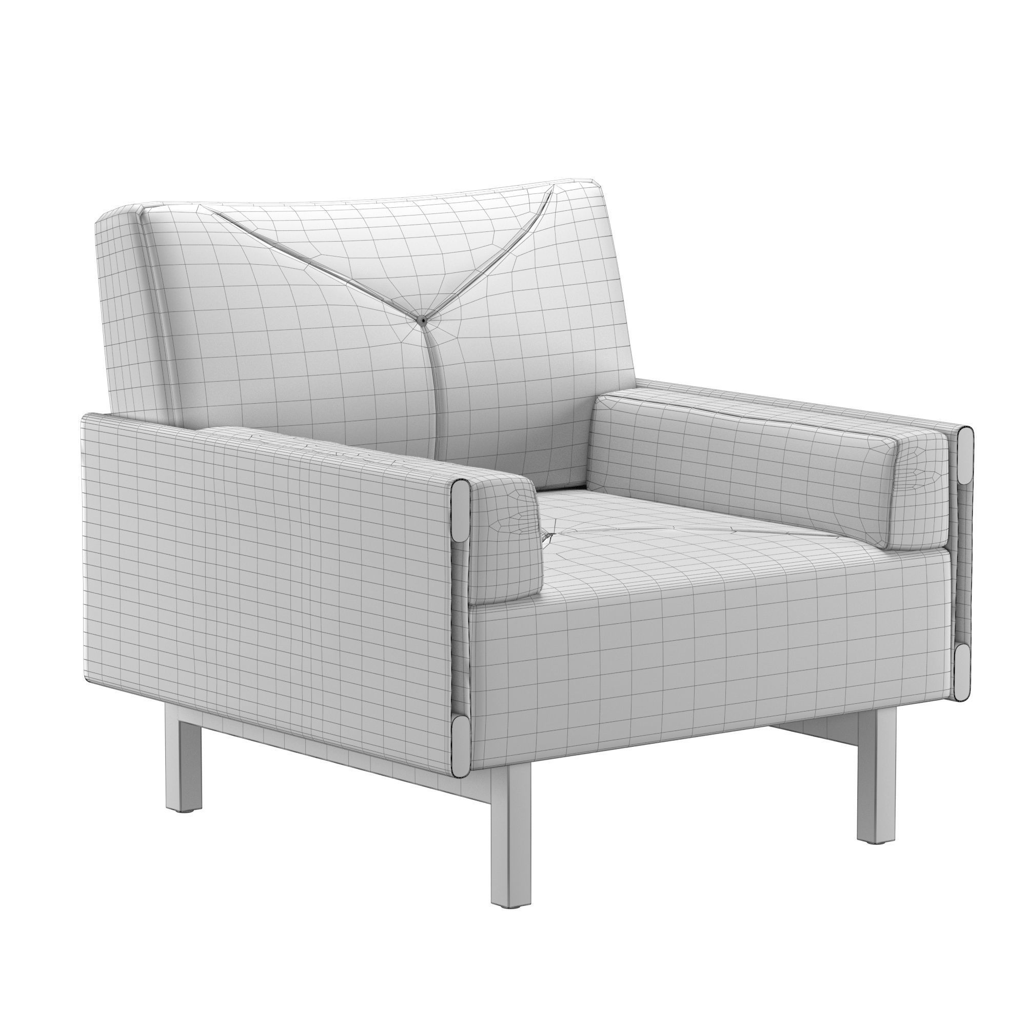 Ina Lounge Armchair 3D model | CGTrader
