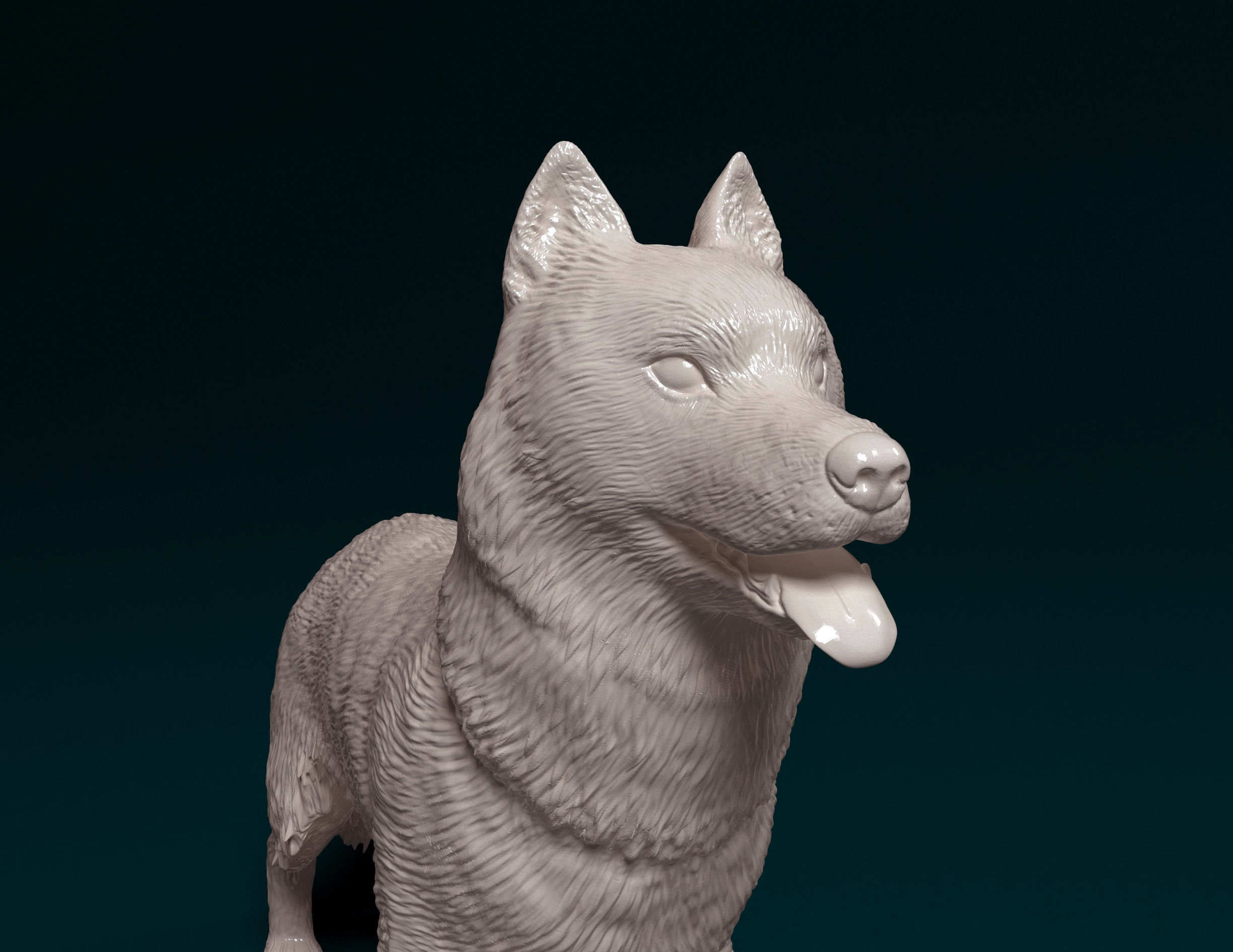 Siberian Husky 3D model 3D printable | CGTrader