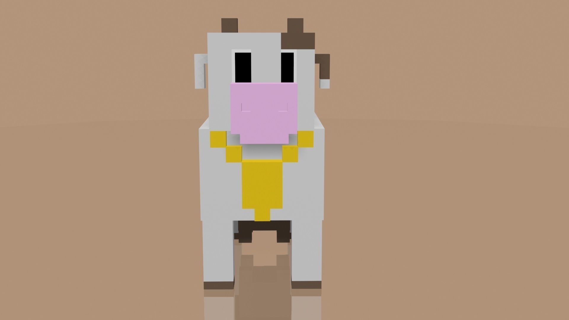 3D model Voxel Cow - Low Poly VR / AR / low-poly | CGTrader