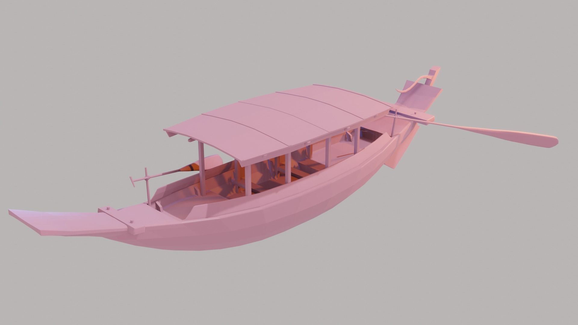 Thaiboat-Sampan-Chang wooden boat 3D model | CGTrader