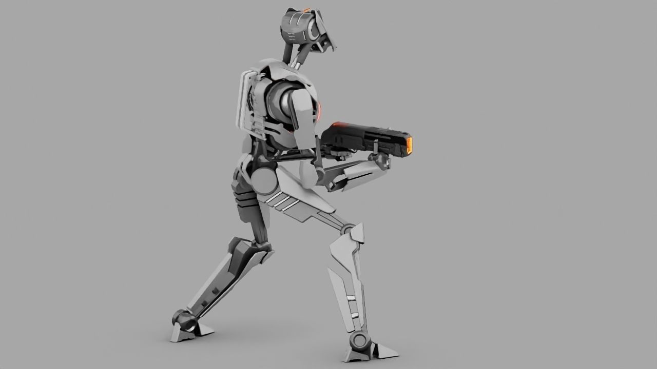 combat droid rigged character 3D model rigged | CGTrader