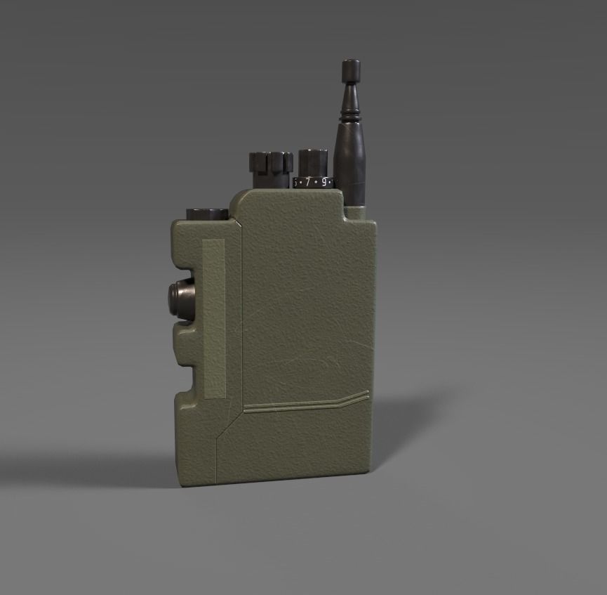 3D model ANPRC 343 Modern Military Infantry Radio Model Game Ready VR ...