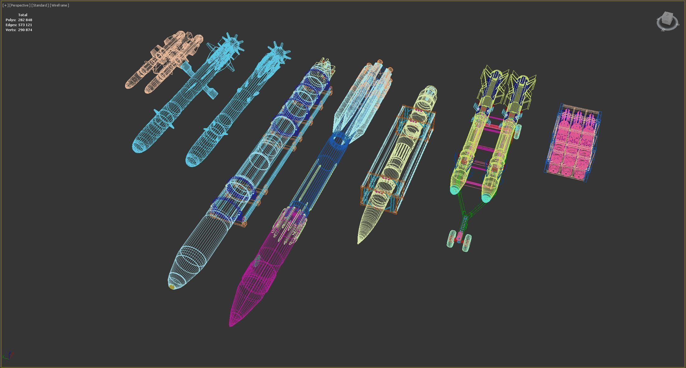 Rocket SET tank rack 3D model | CGTrader