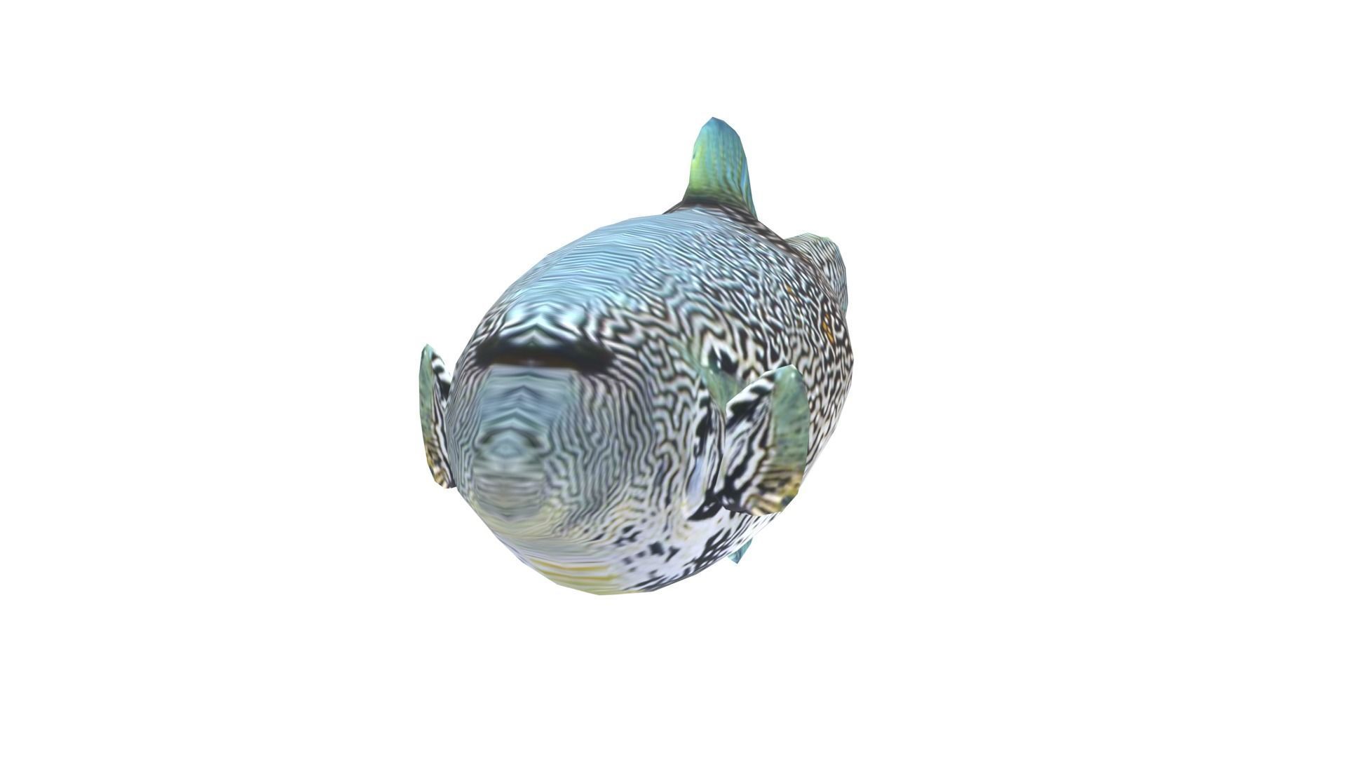 3D model Low Poly Pufferfish Rigged With Realistic Texture VR / AR ...