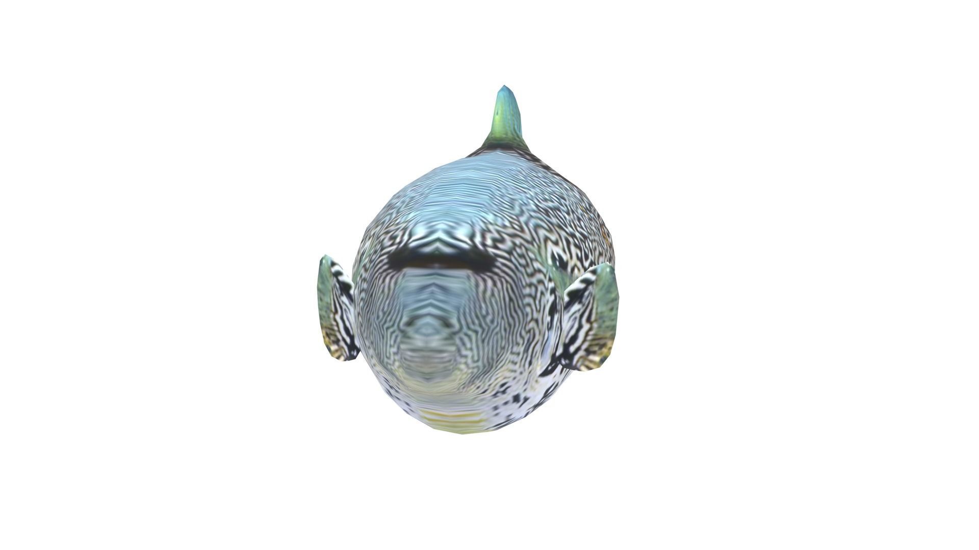 3D model Low Poly Pufferfish Rigged With Realistic Texture VR / AR ...