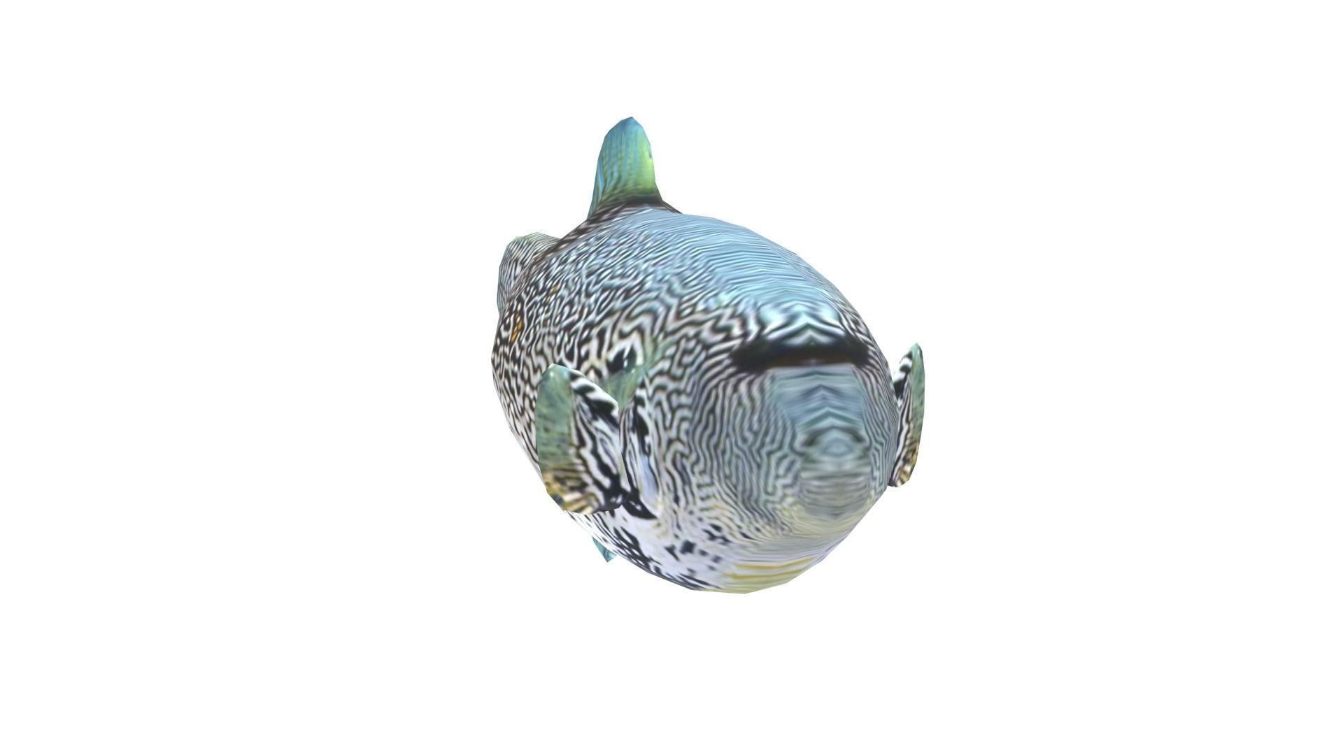 3D model Low Poly Pufferfish Rigged With Realistic Texture VR / AR ...