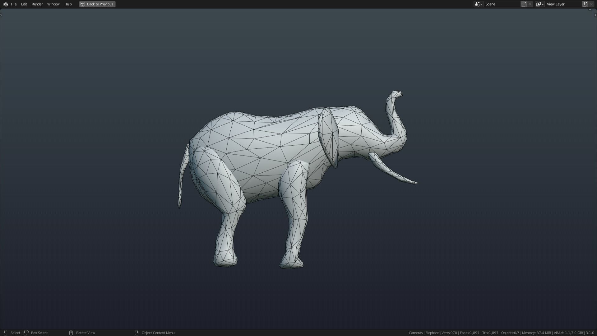 Low Poly Elephant Rigged With Realistic Texture 3D model rigged | CGTrader