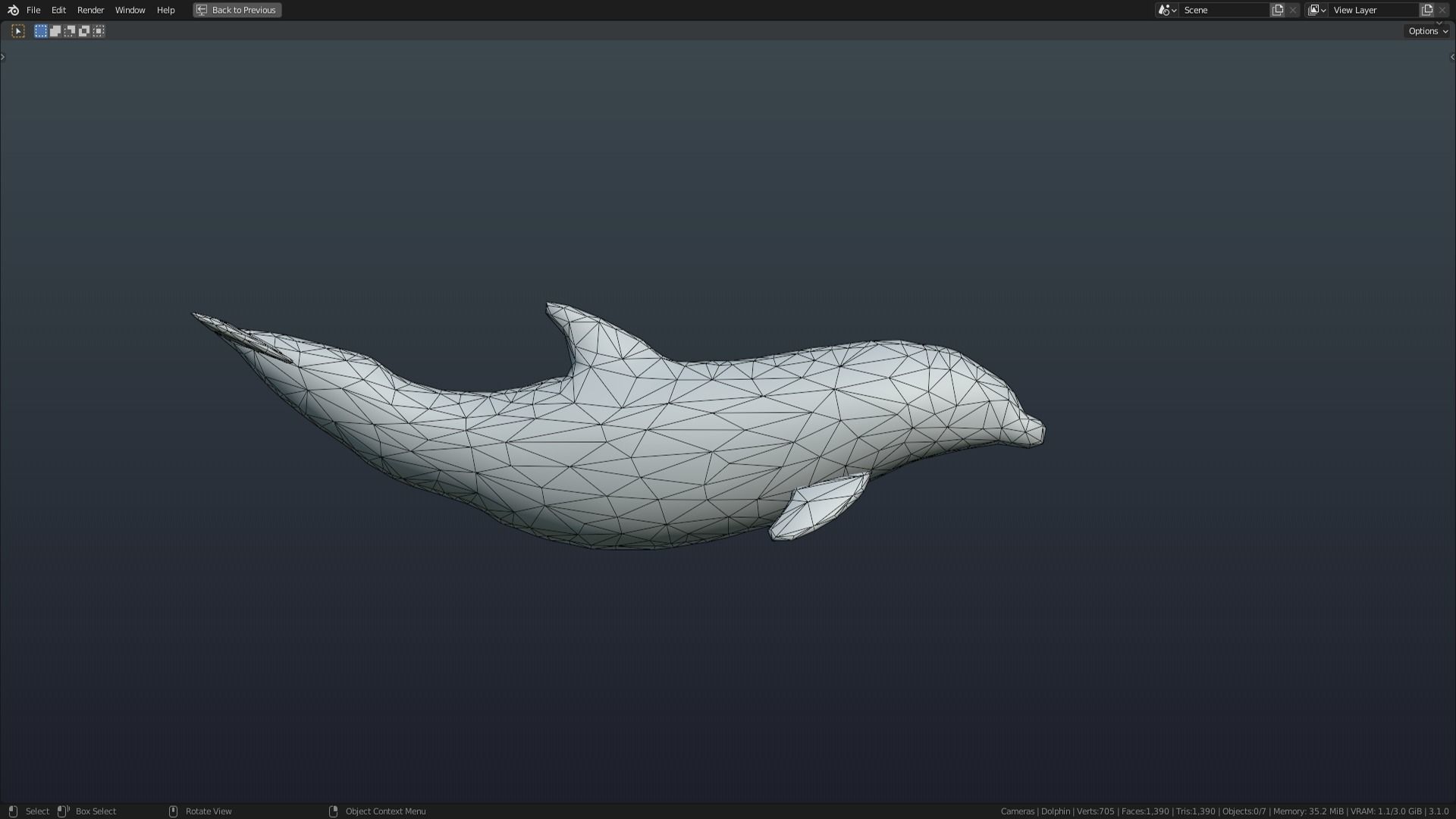 Low Poly Dolphin Rigged With Realistic Texture 3D model rigged | CGTrader