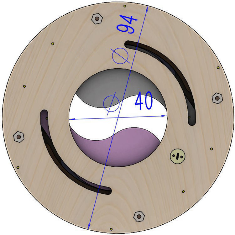 LS2BLROD40A Mechanical taiji shutter aperture iris laser cut diy 3D ...