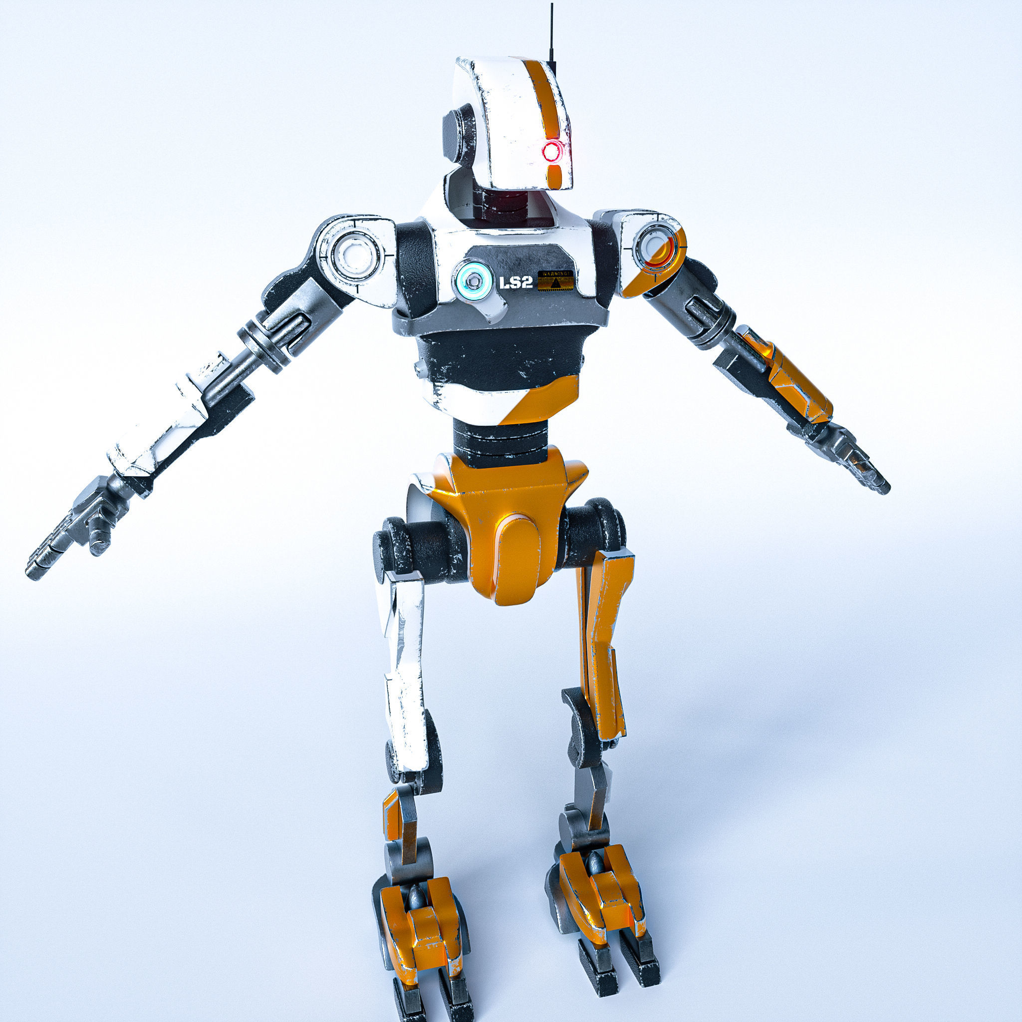 Primitive Robot 3D model | CGTrader