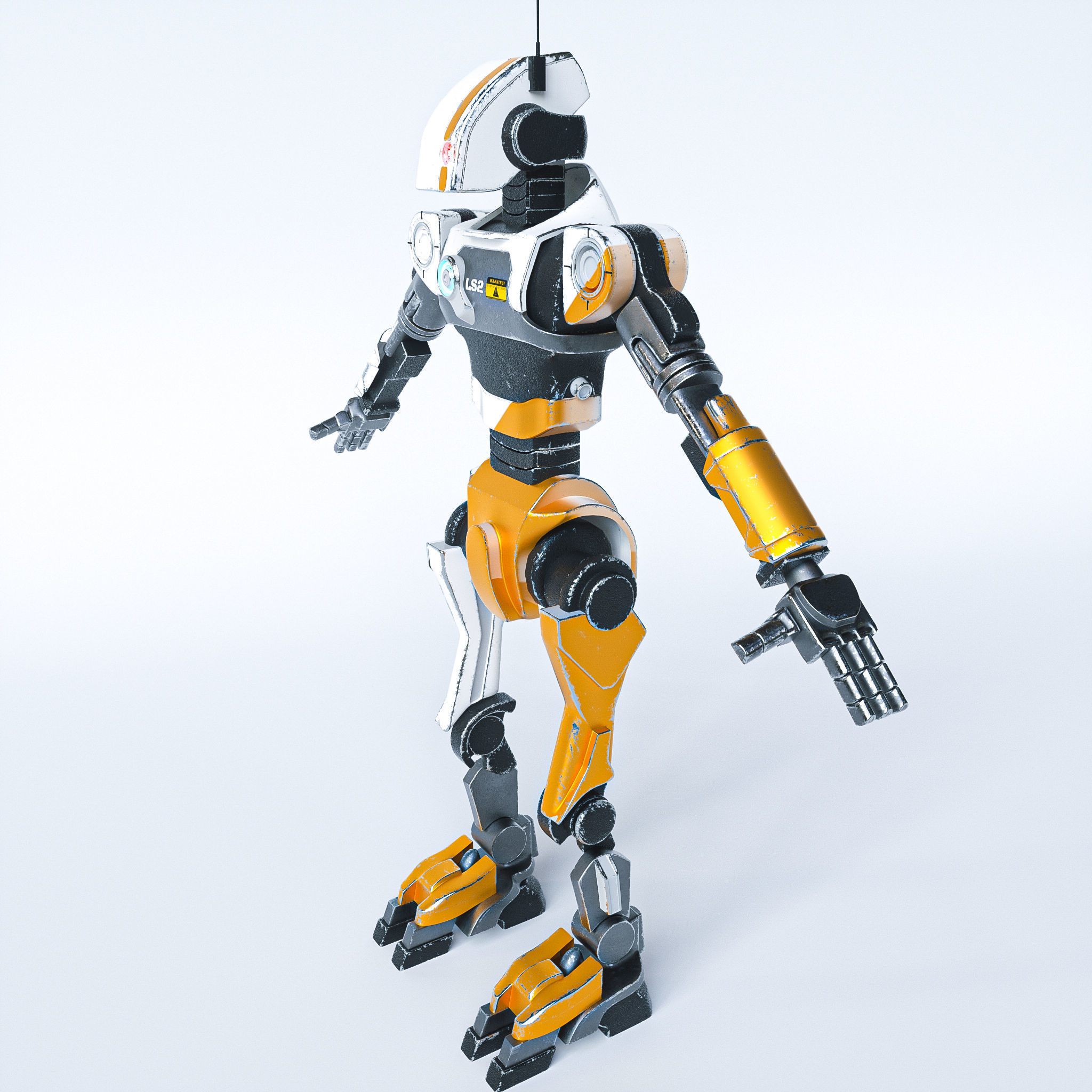 Primitive Robot 3D model | CGTrader