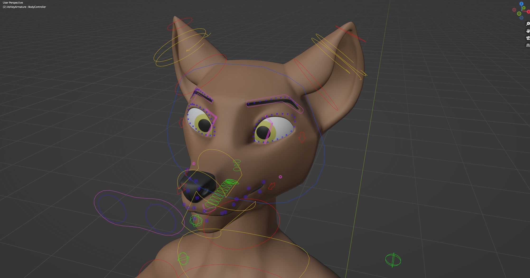 Ashley Anthro Wolf 3D model rigged | CGTrader