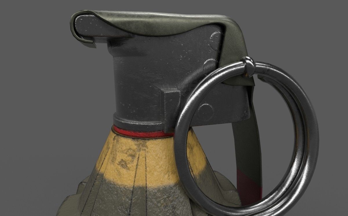 3D model Game Ready Realistic Grenade 3d Model VR / AR / low-poly ...
