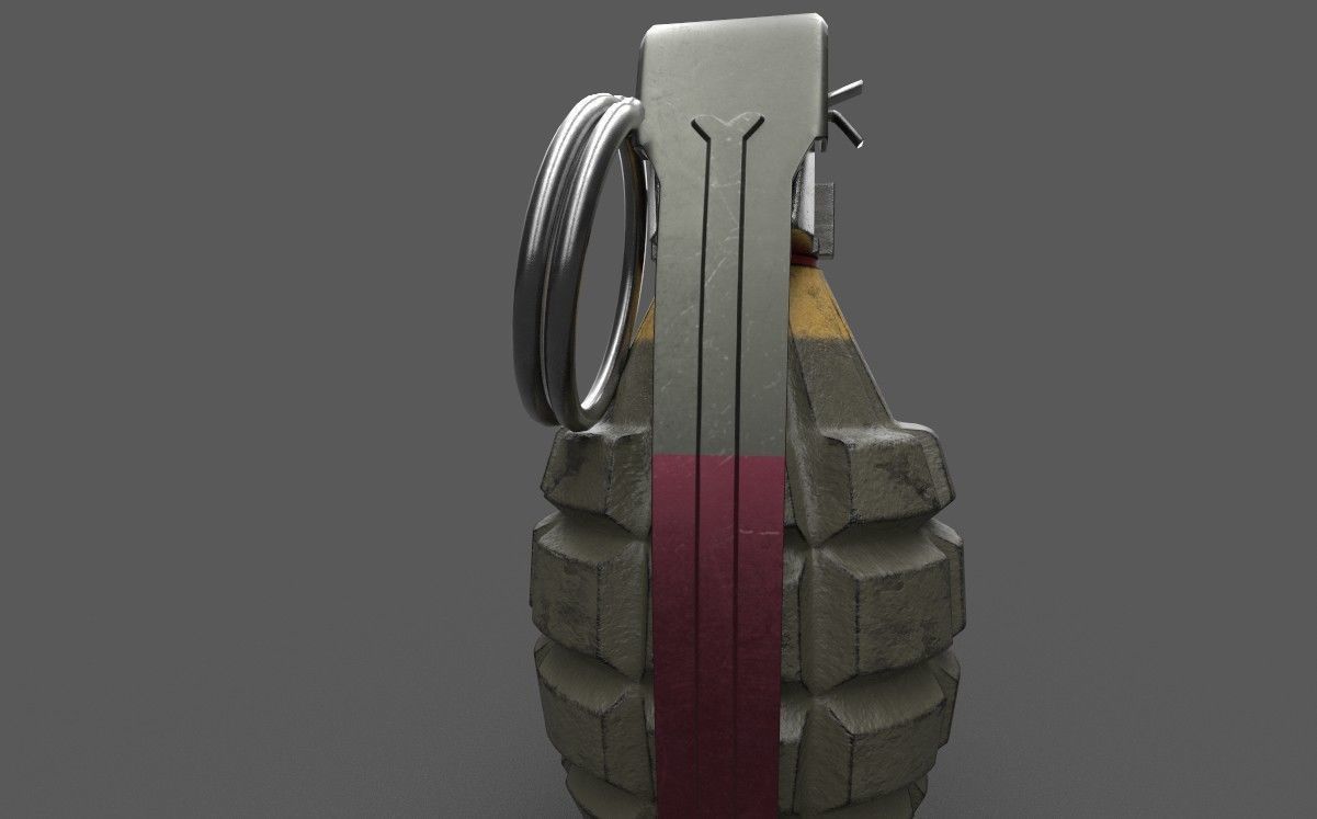 3D model Game Ready Realistic Grenade 3d Model VR / AR / low-poly ...