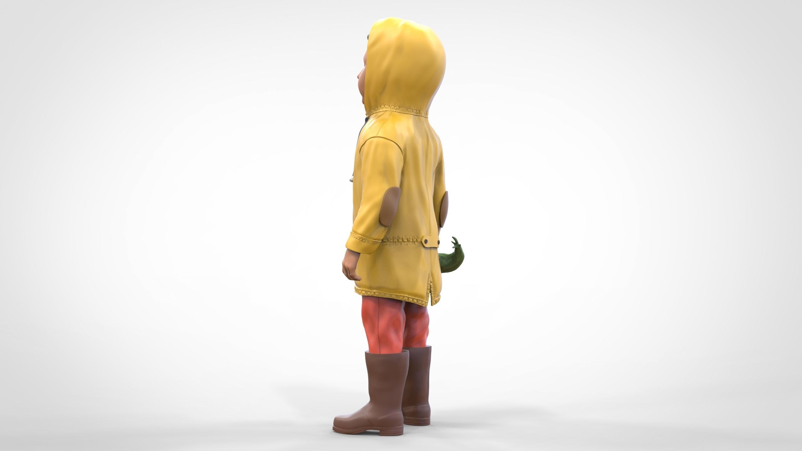 A Kid staring at a car in a Car exhibition 3D model 3D printable | CGTrader