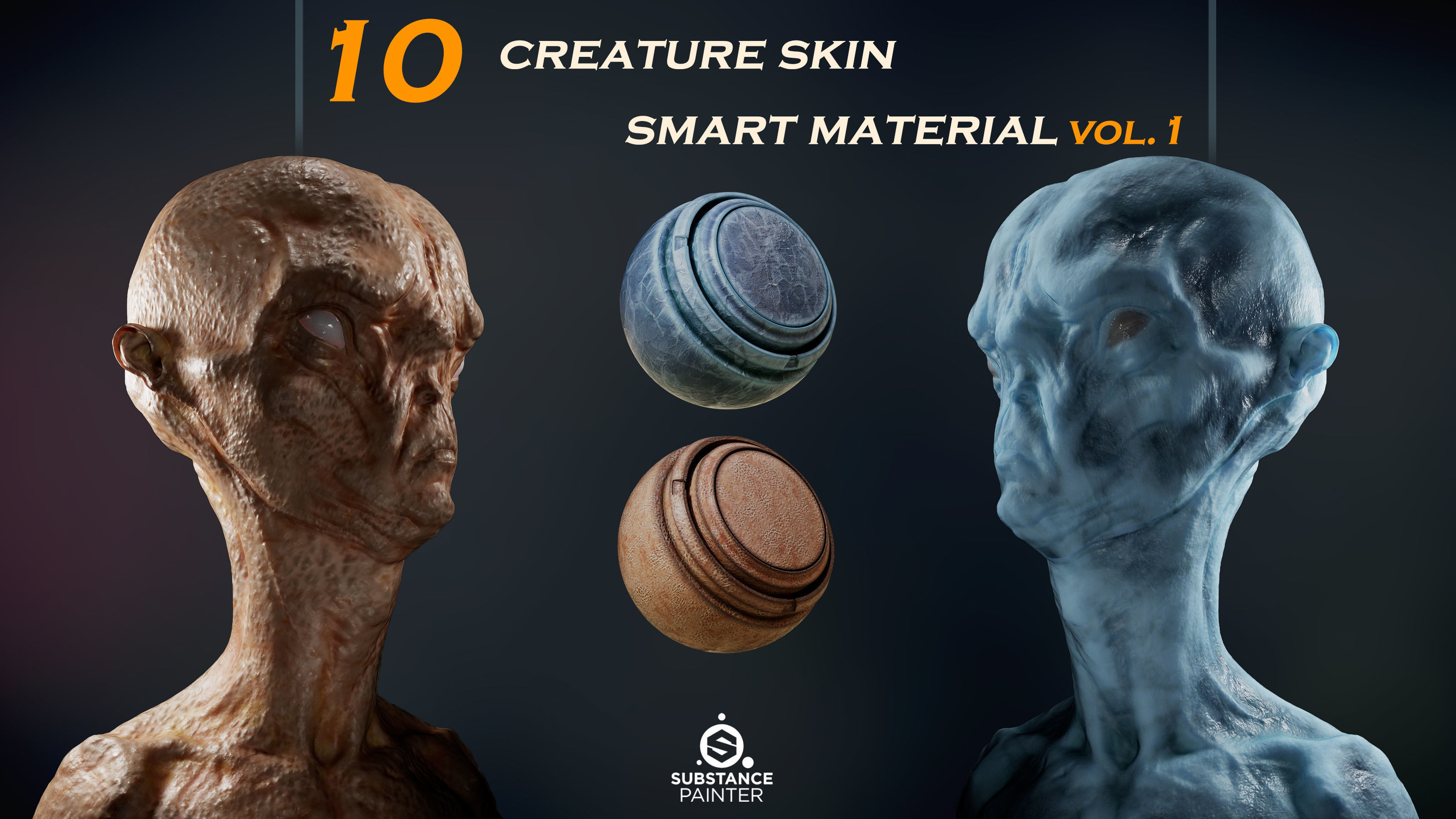 10 Creature skin smart material VOL01 3D model | CGTrader
