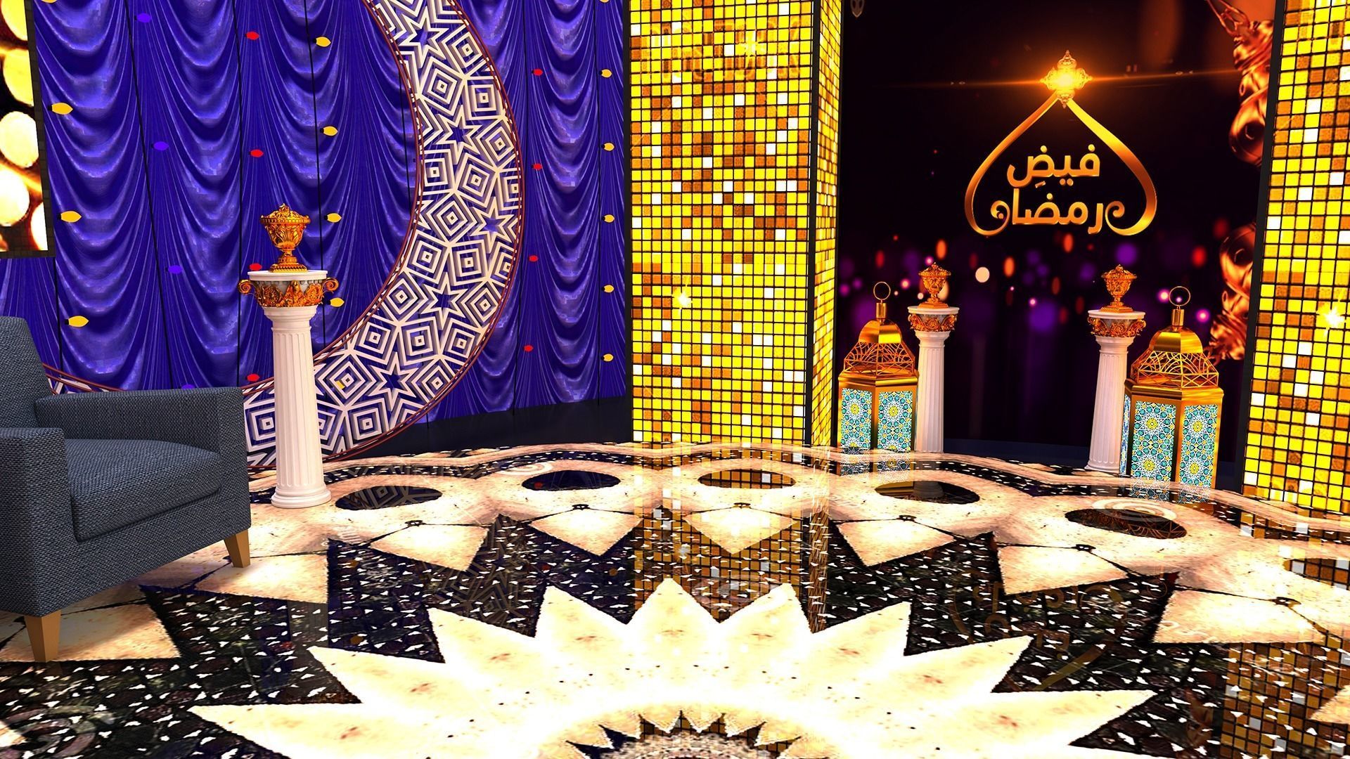 Islamic virtual Set 3D model | CGTrader