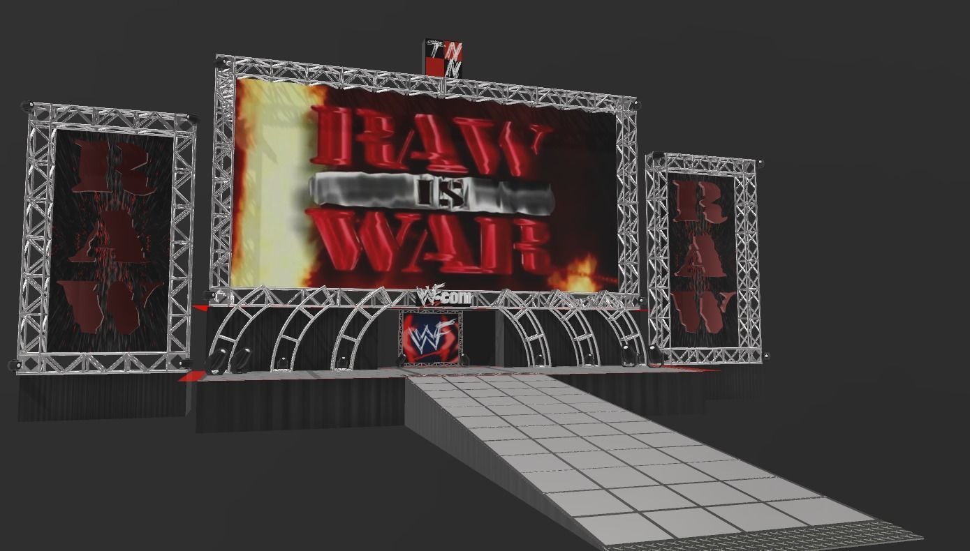 WWF RAW 2001 Stage 3D model 3D printable | CGTrader